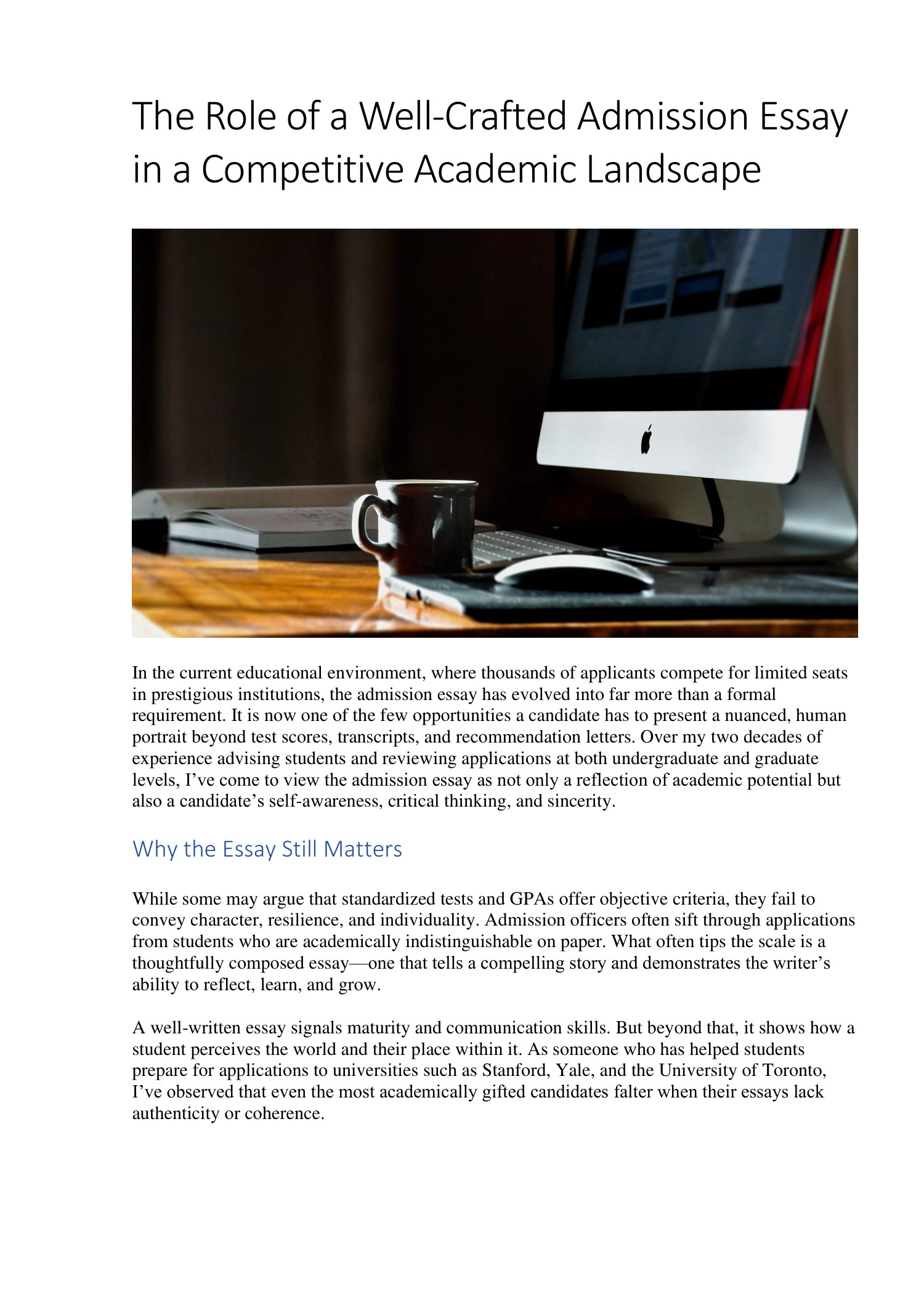 The Role of a Well-Crafted Admission Essay in a Competitive Academic Landscape.pdf | DocDroid