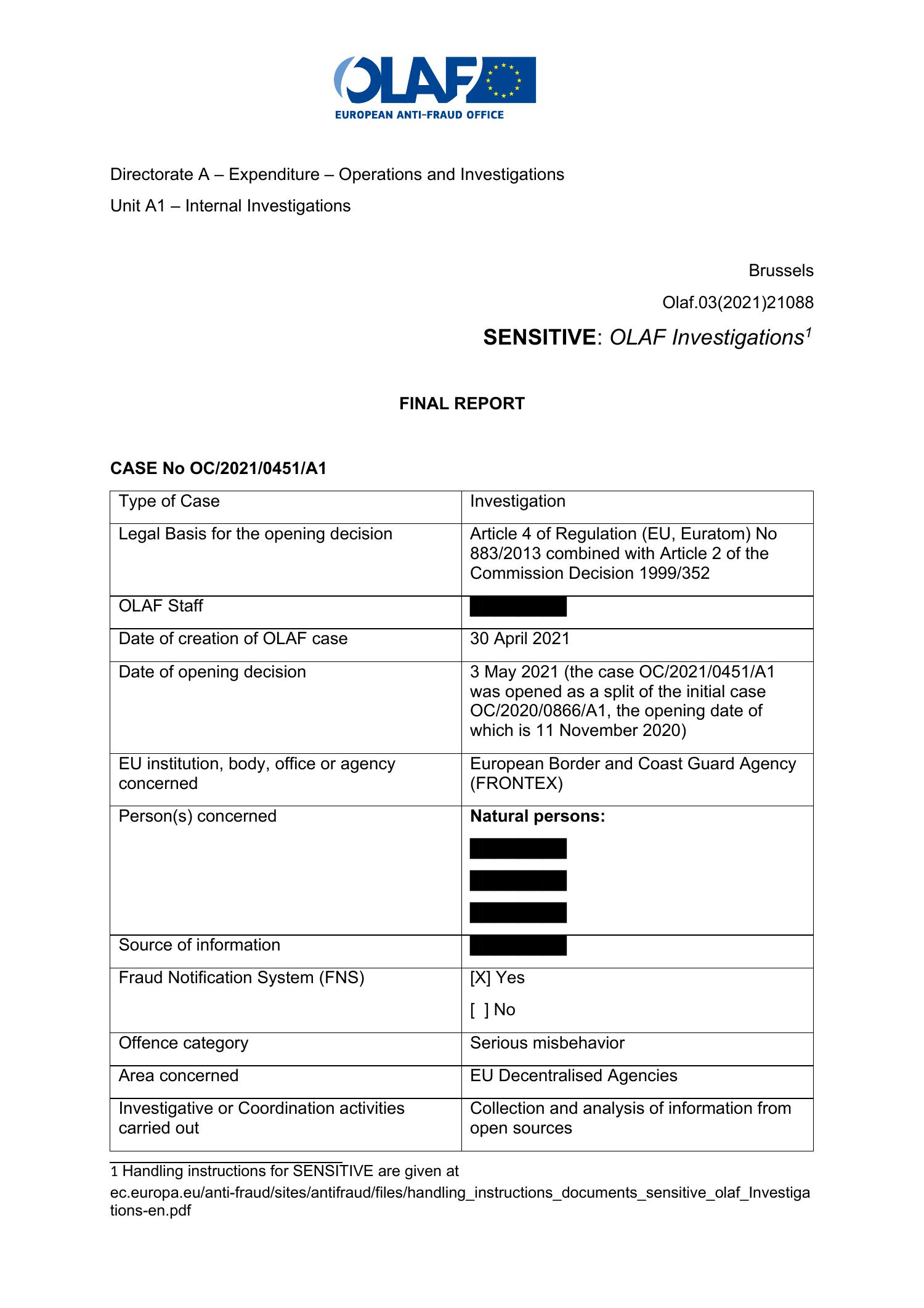 olaf-final-report-on-frontex.pdf | DocDroid