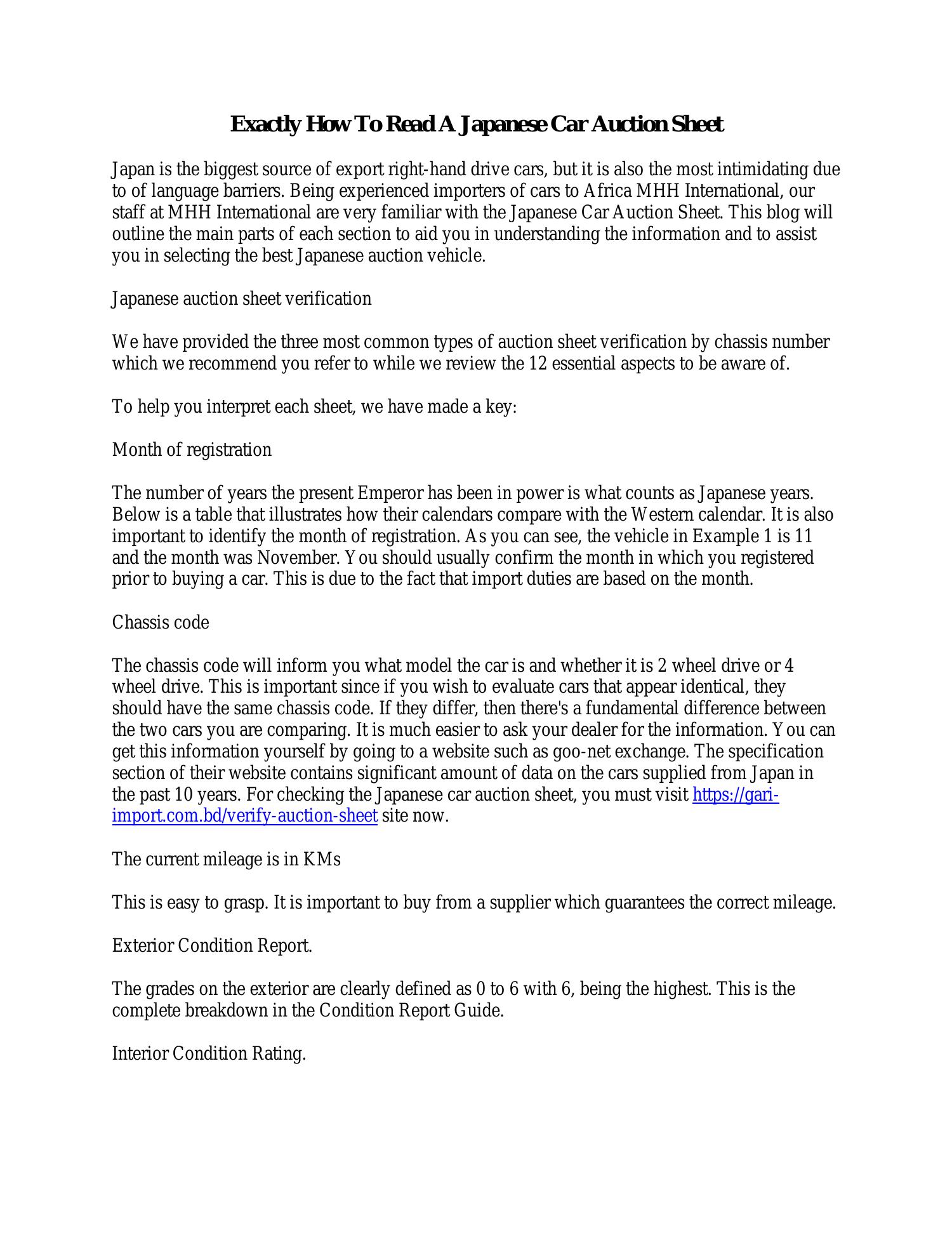 Exactly How To Read A Japanese Car Auction Sheet.pdf | DocDroid