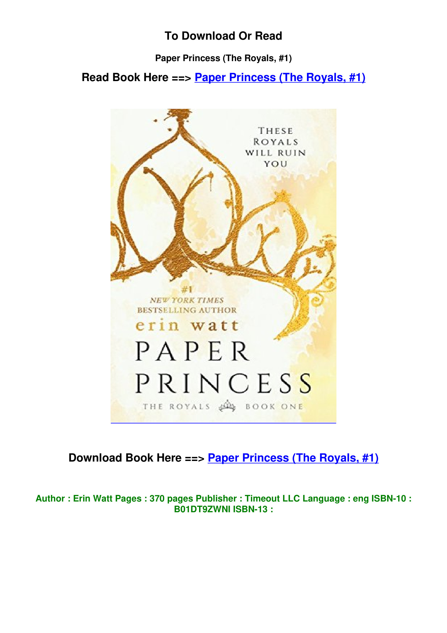 Download pdf Paper Princess The Royals 1 by Erin Watt.pdf | DocDroid