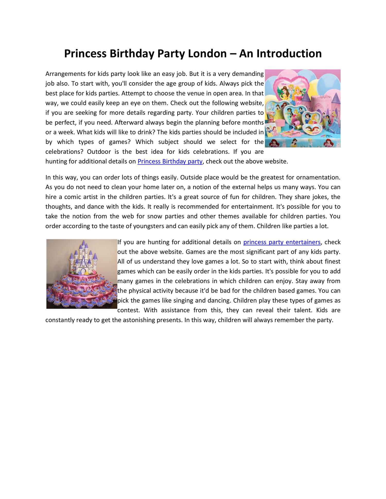 Princess Birthday Party London - An Introduction.docx | DocDroid