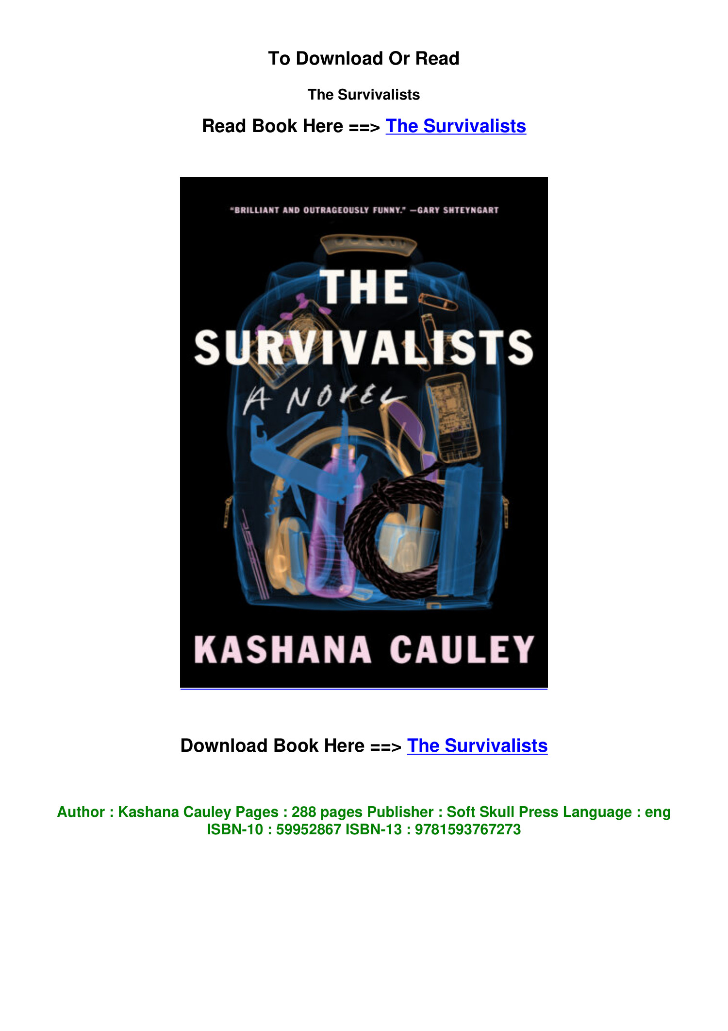pdf Download The Survivalists By Kashana Cauley.pdf | DocDroid