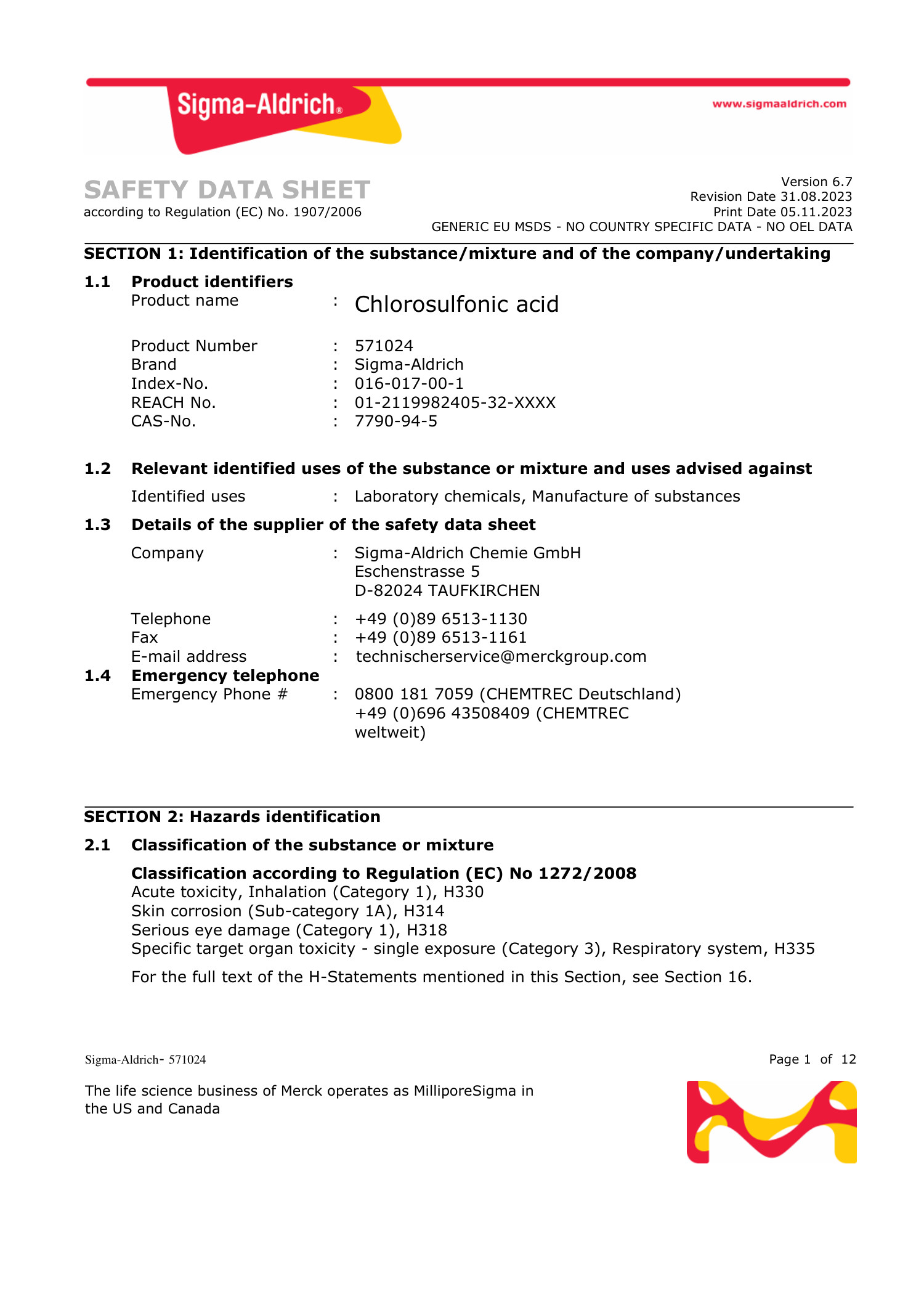Chlorosulfuric acid SA.pdf | DocDroid