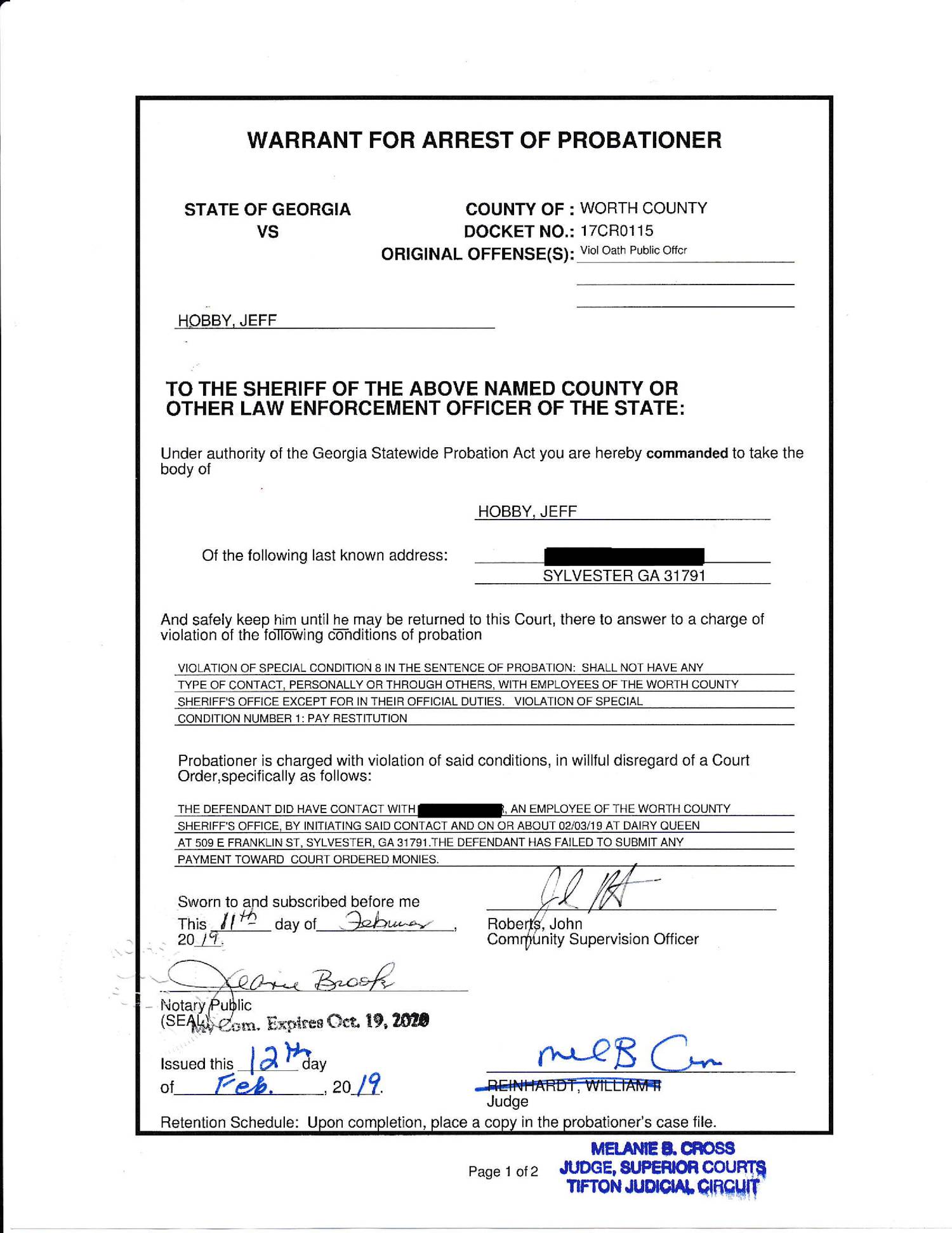 Jeff Hobby Redacted Probation Warrant.pdf | DocDroid