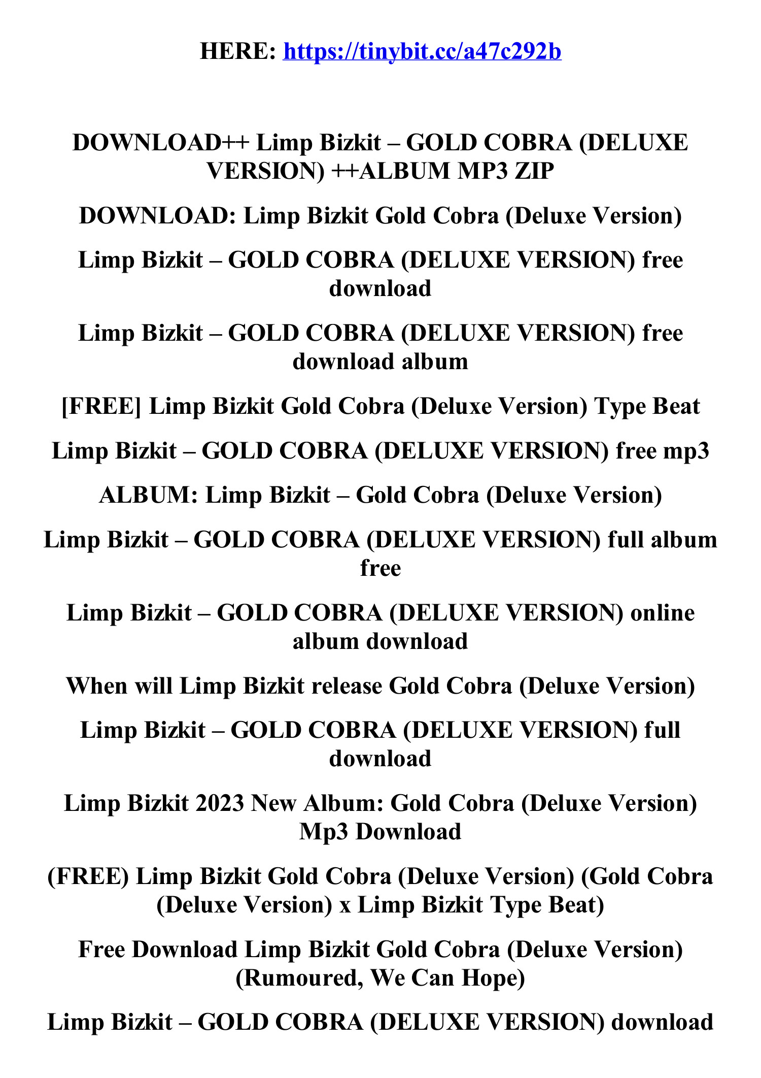 download_limp_bizkit_gold_cobra_deluxe_version_album_mp3_zip.pdf | DocDroid