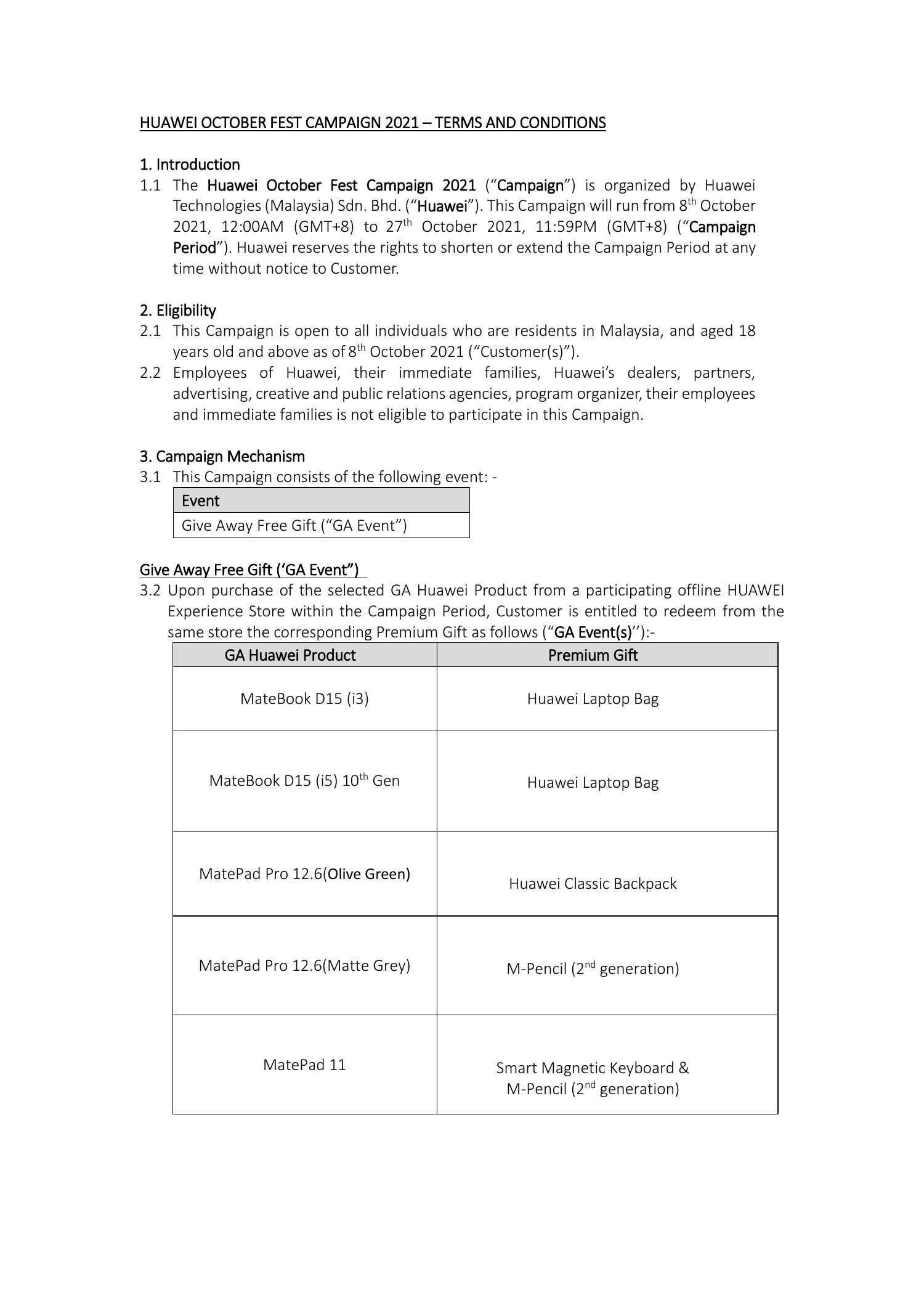 Huawei October Fest campaign 2021 Terms & Conditions.pdf | DocDroid