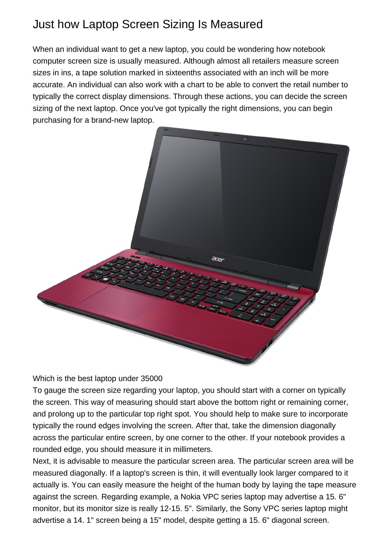 Exactly how Laptop Screen Dimension Is Measuredymcqv.pdf.pdf | DocDroid