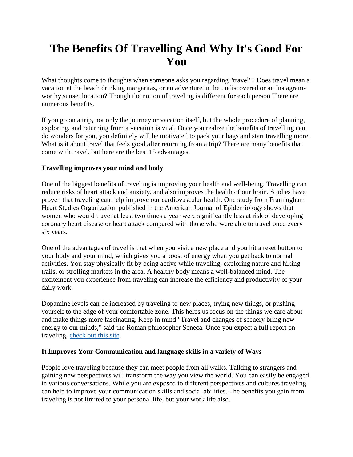 The Benefits Of Travelling And Why It.pdf | DocDroid