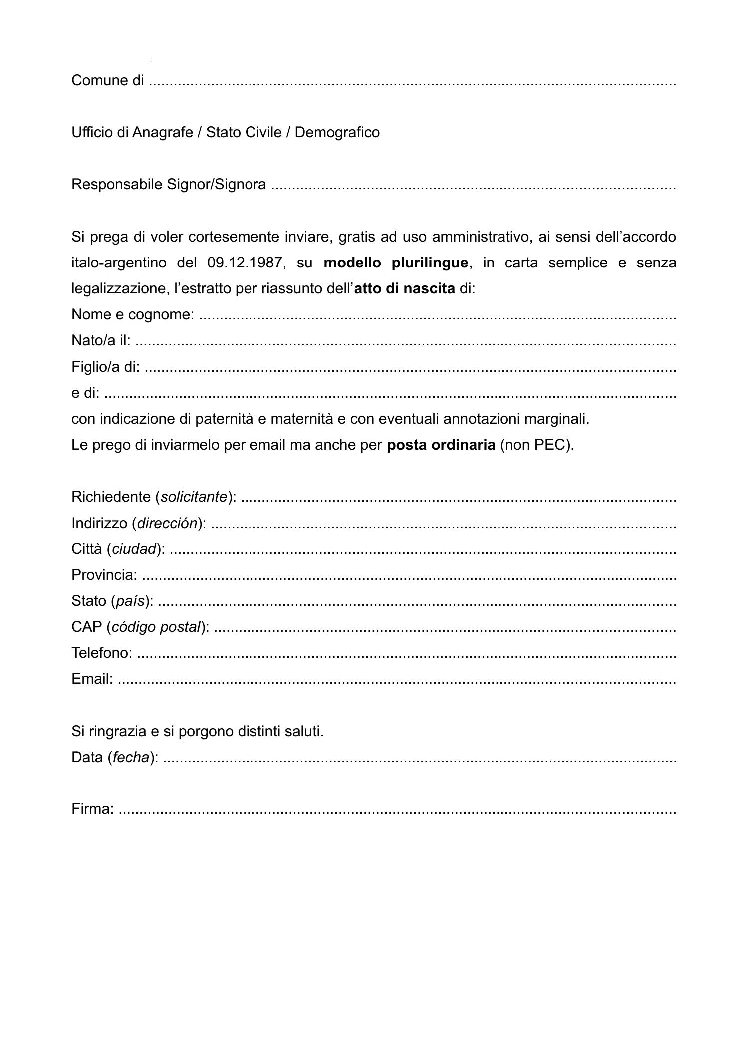 Solicitud acta de nacimiento italiana.pdf | DocDroid