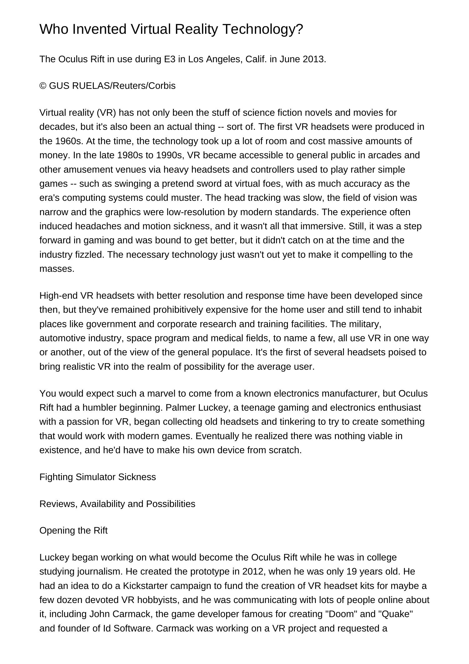 Who Invented Virtual Reality Technologycugzw.pdf.pdf | DocDroid