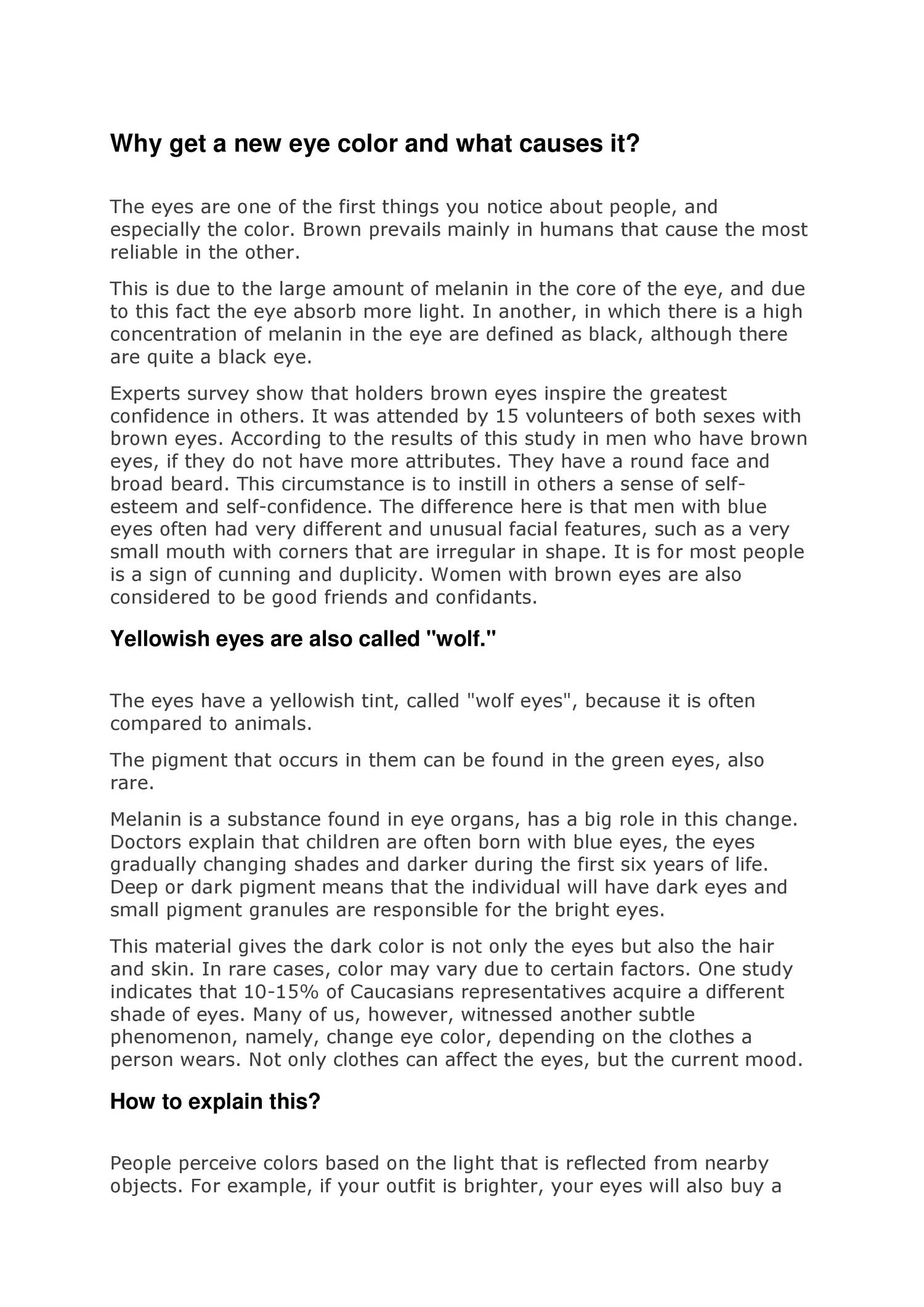 Why get a new eye color and what causes it.doc | DocDroid