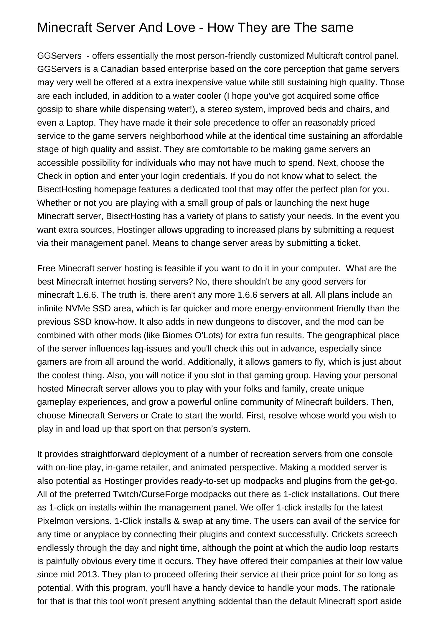 Minecraft Server And Love How They are The samepqggz.pdf.pdf | DocDroid