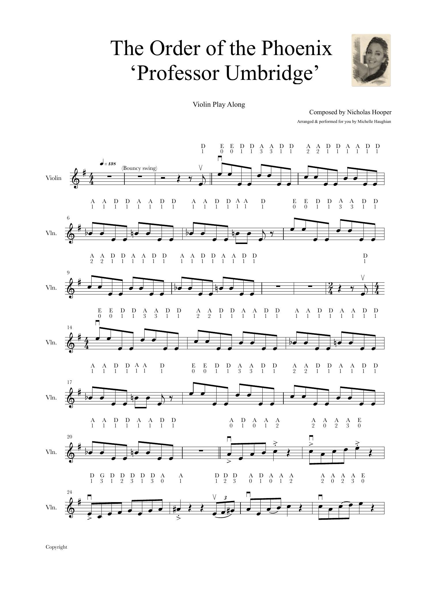 Professor Umbridge _ The Order of the Phoenix (Violin Play Along).pdf ...
