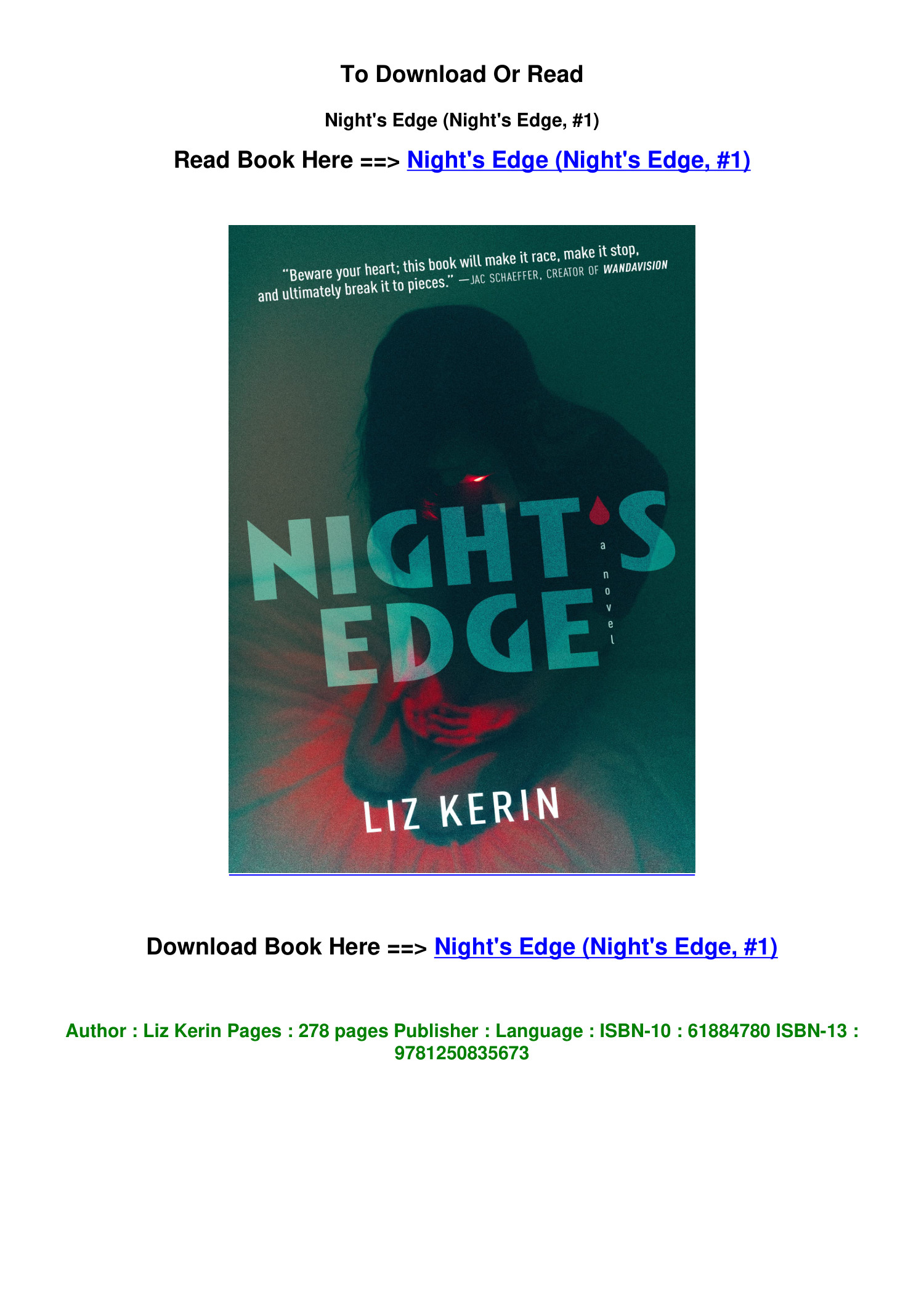 ePub Download Night s Edge Night s Edge 1 by Liz Kerin.pdf | DocDroid