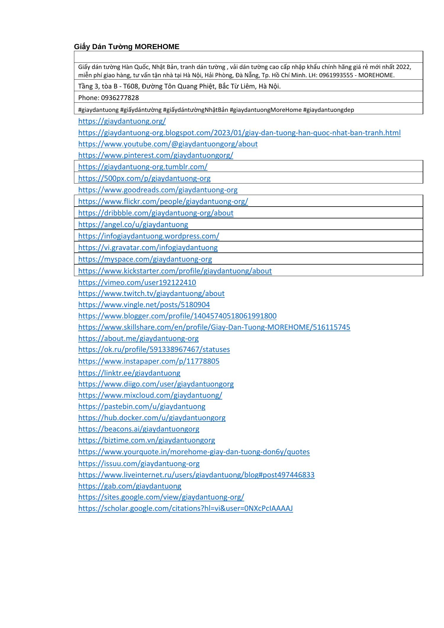Giấy Dán Tường MOREHOME.docx | DocDroid