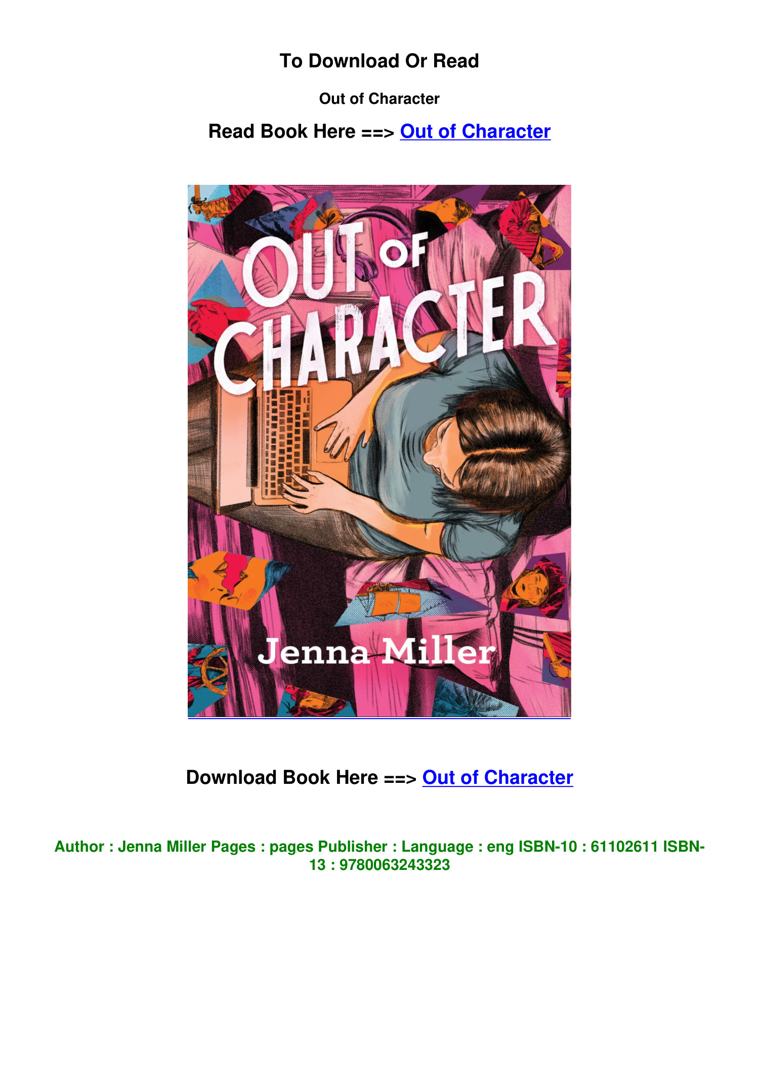 DOWNLOAD EPub Out of Character by Jenna Miller.pdf | DocDroid