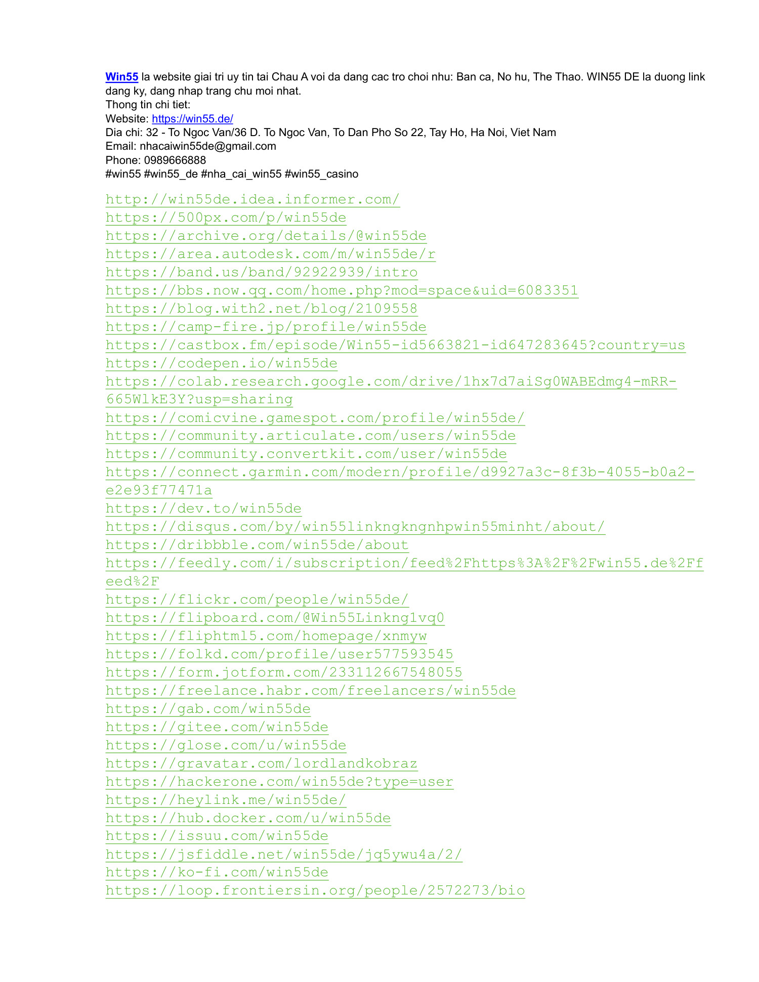 Win55 - Link Đăng Ký, Đăng Nhập WIN55 Mới Nhất.docx | DocDroid