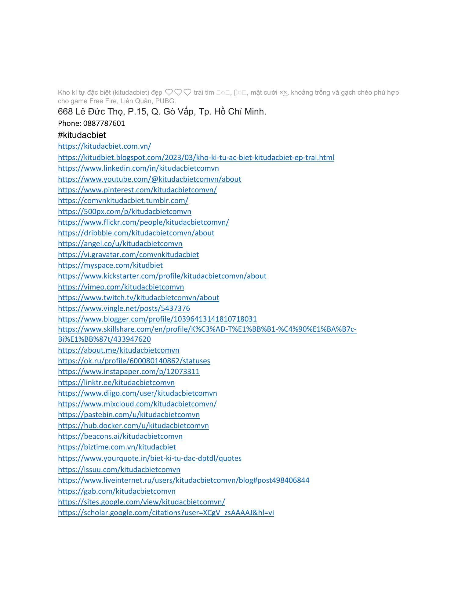Kho kí tự đặc biệt.docx | DocDroid