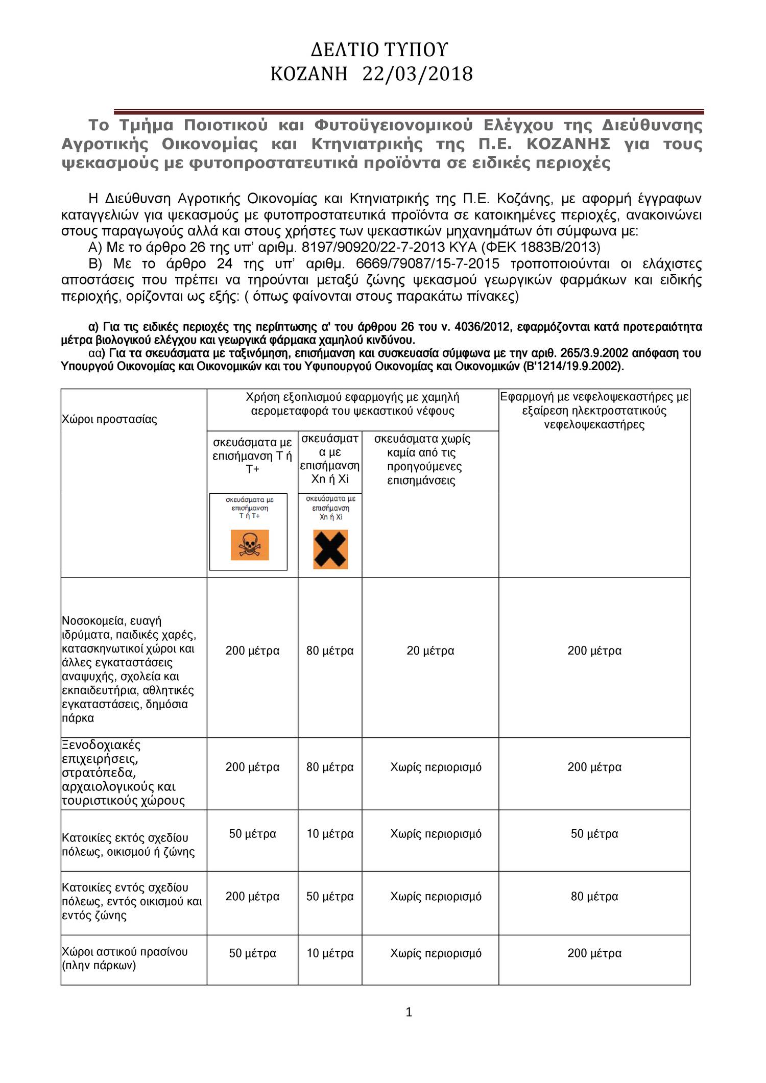 ΔΕΛΤΙΟ ΤΥΠΟΥ 22-03-2018 για τα ορια των ψεκασμων.docx | DocDroid