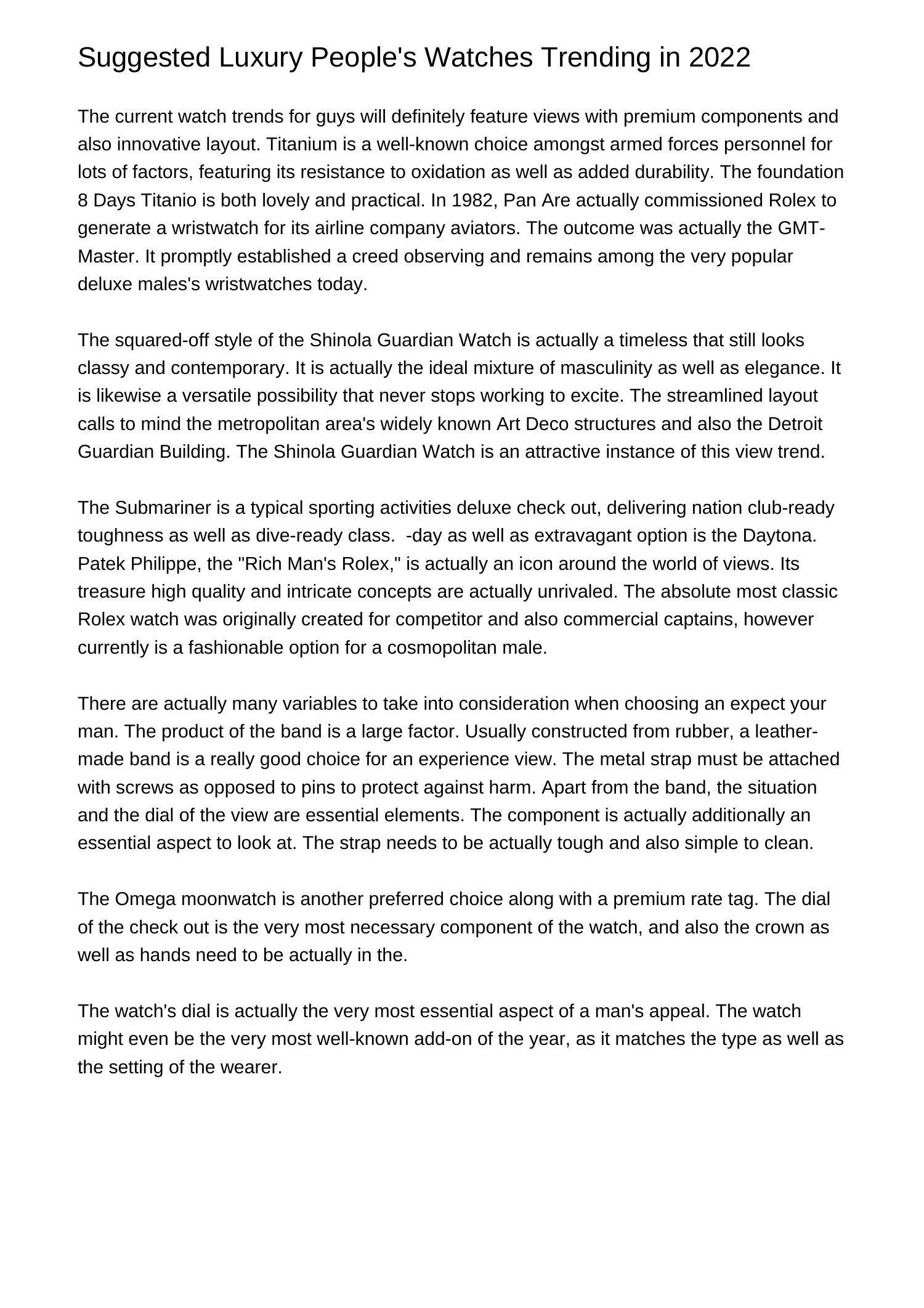 Encouraged Luxury All mens Watches Trending in 2022hekbv.pdf.pdf | DocDroid