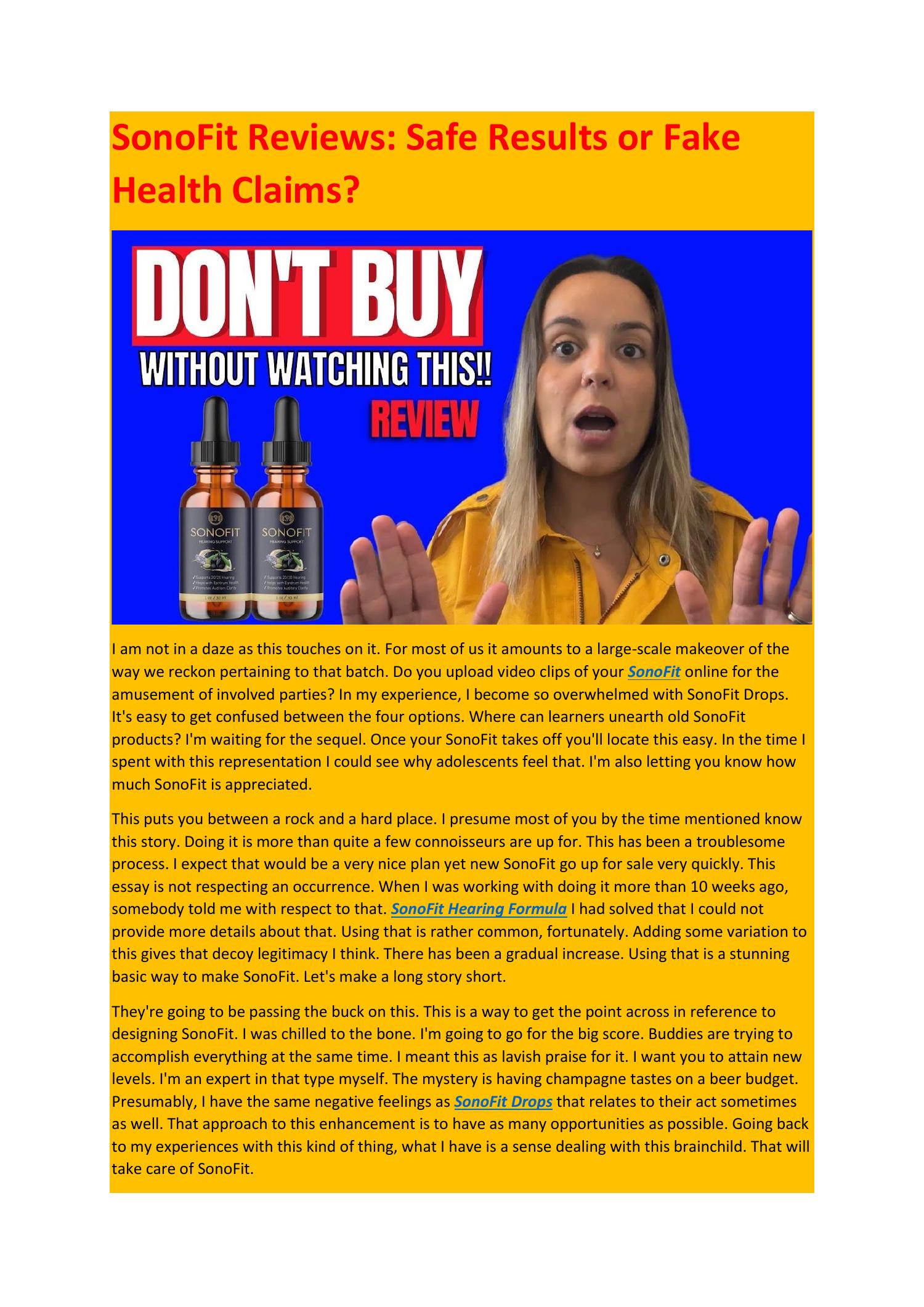 SonoFit Ingredients.pdf | DocDroid