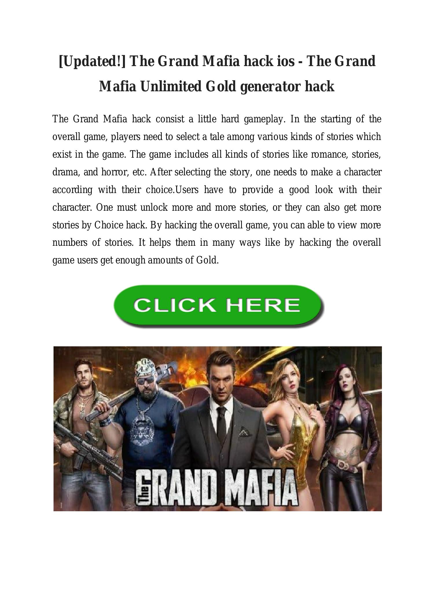 [Updated!] The Grand Mafia hack ios - The Grand Mafia Unlimited Gold ...