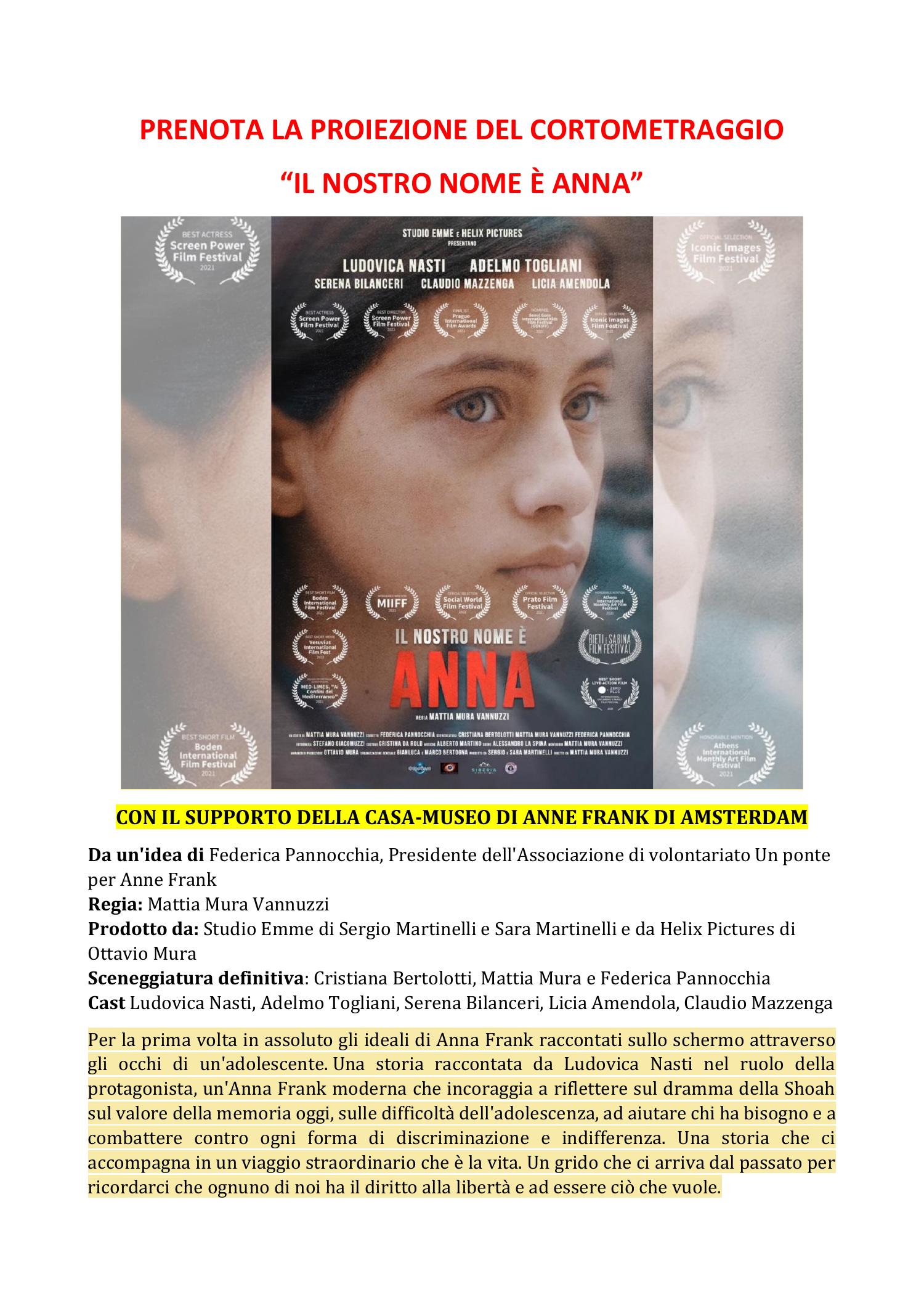 IL NOSTRO NOME E' ANNA - Prenotazione per le scuole.pdf | DocDroid