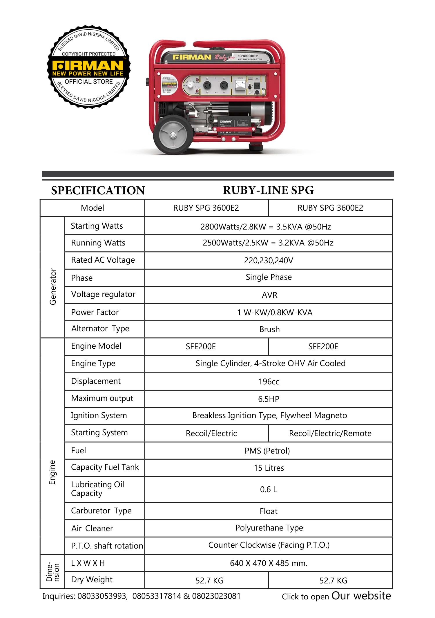 Firman Ruby-Line SPG3600E2.pdf | DocDroid