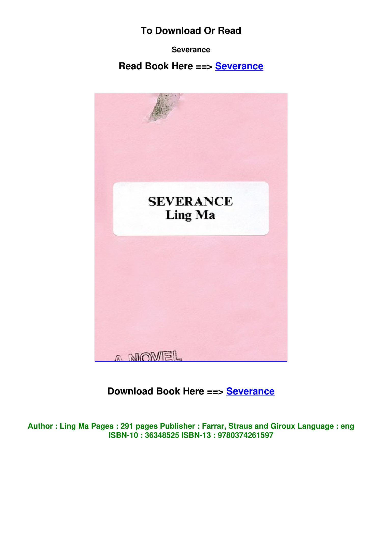pdf download Severance by Ling Ma.pdf | DocDroid