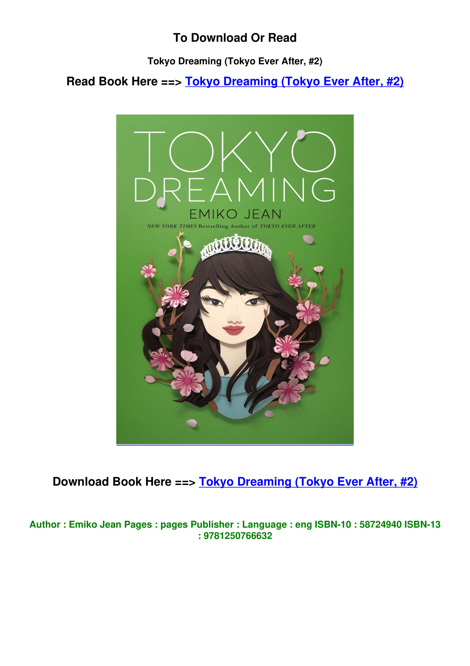 EPub Download Tokyo Dreaming Tokyo Ever After 2 By Emiko Jean.pdf | DocDroid