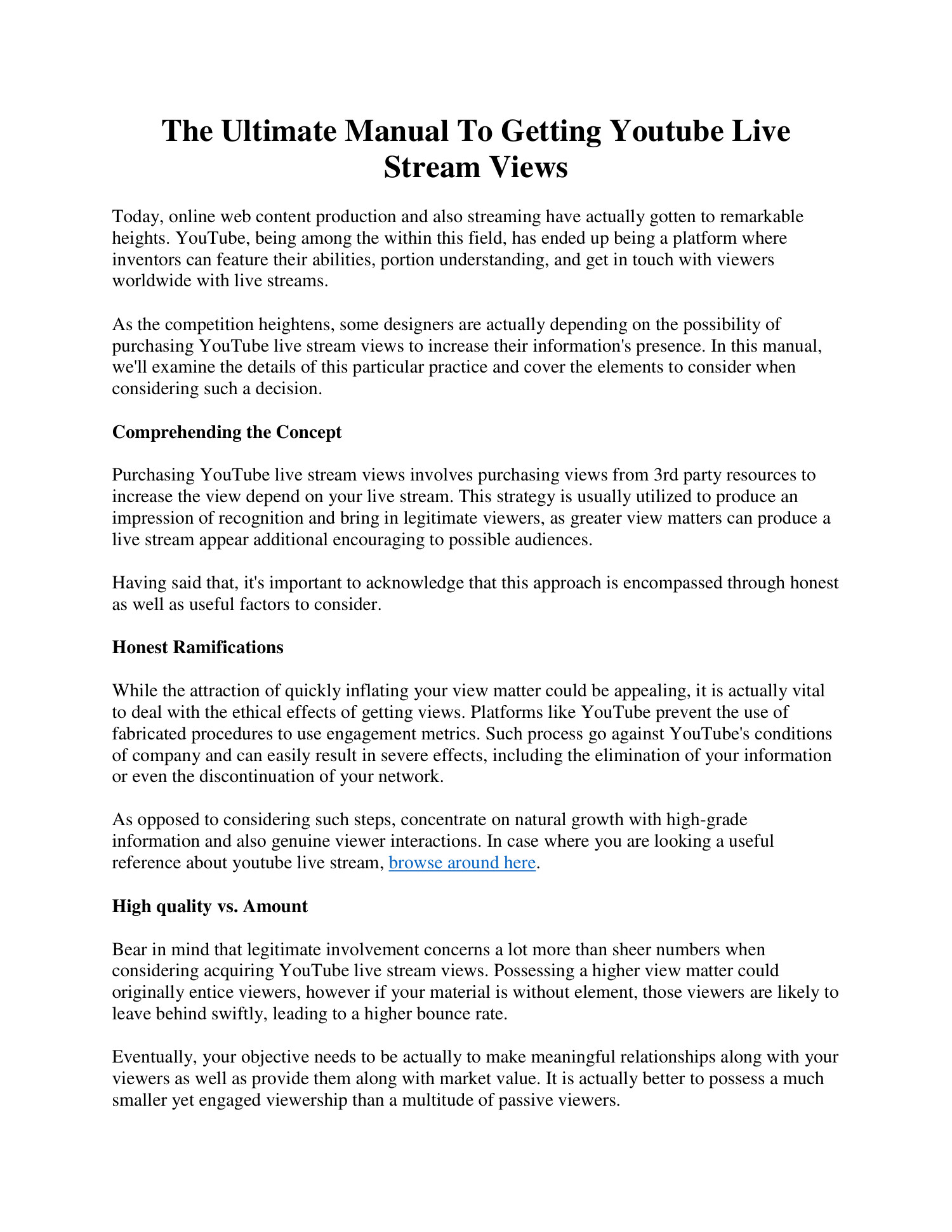 The Ultimate Manual To Getting Youtube Live Stream Views.pdf | DocDroid