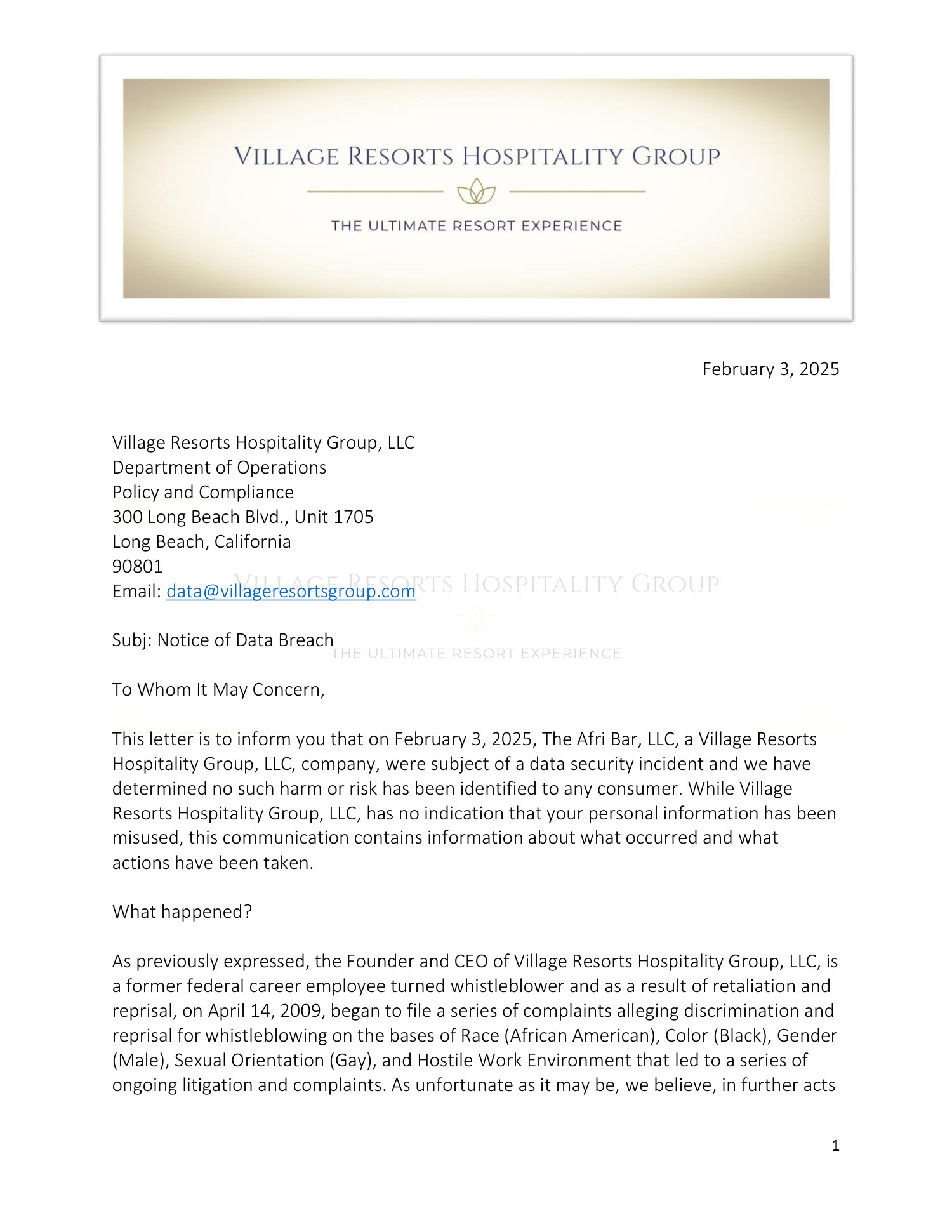 Notice of Data Breach The Afri Bar 020425.pdf | DocDroid