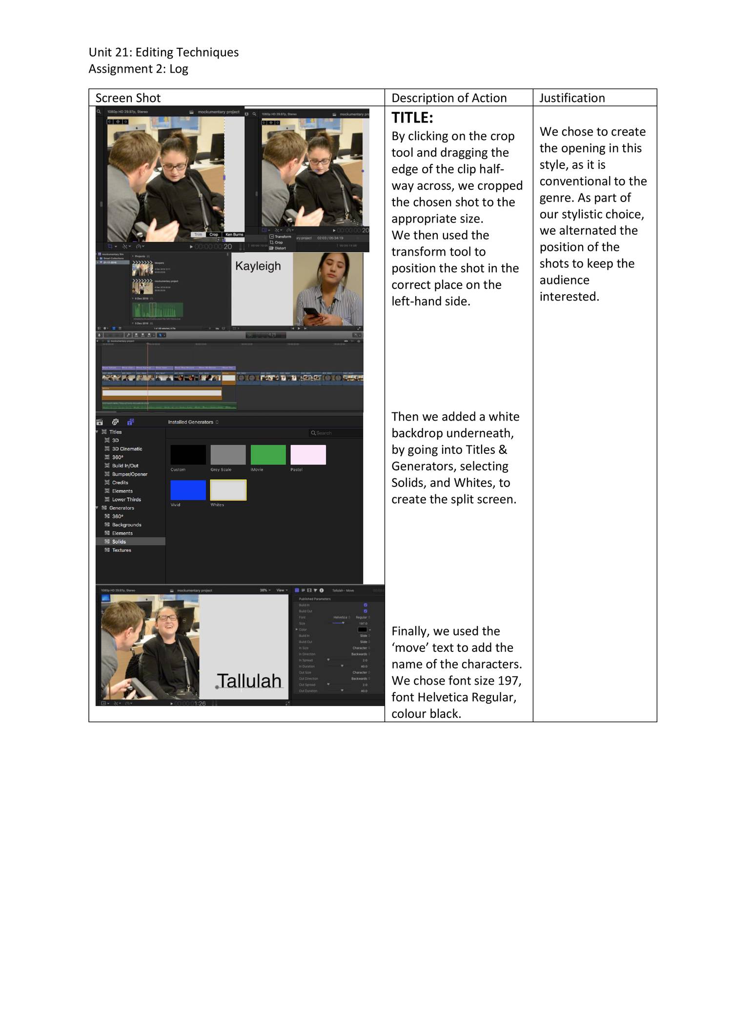 Unit 21 Editing Assignment 2 Log - mockumentary .docx | DocDroid Unit 21 Editing Assignment 2 Log - mockumentary .docx | DocDroid