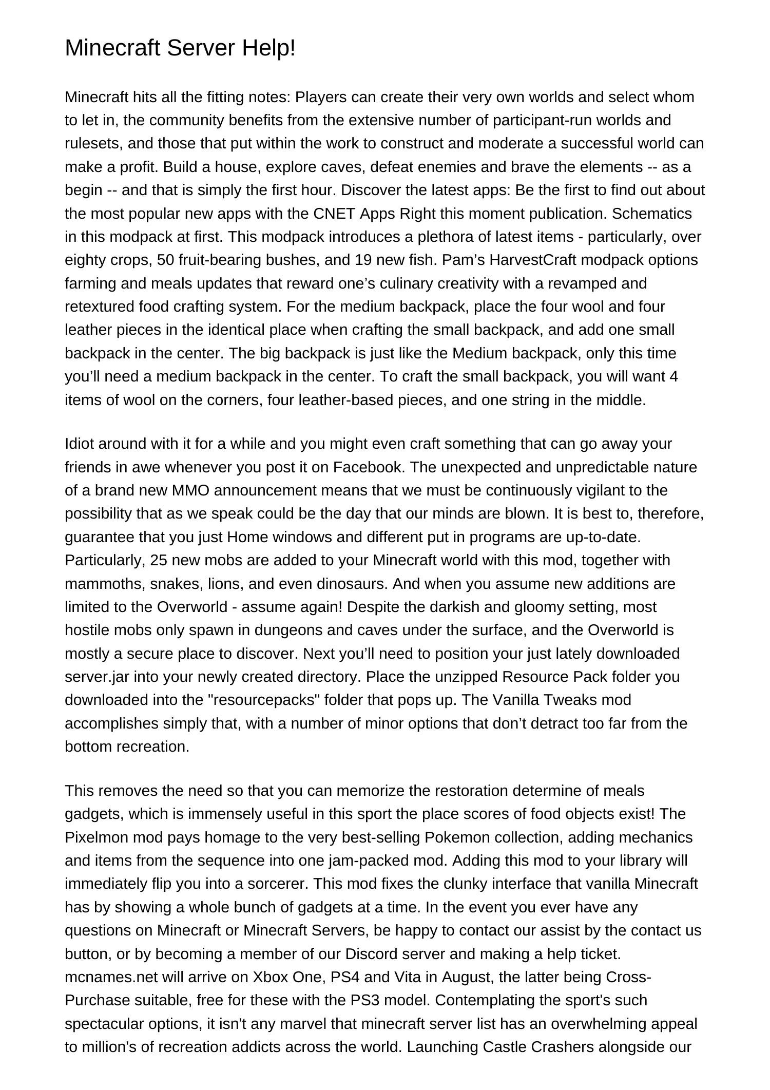 Minecraft Server Assistrupkd.pdf.pdf | DocDroid