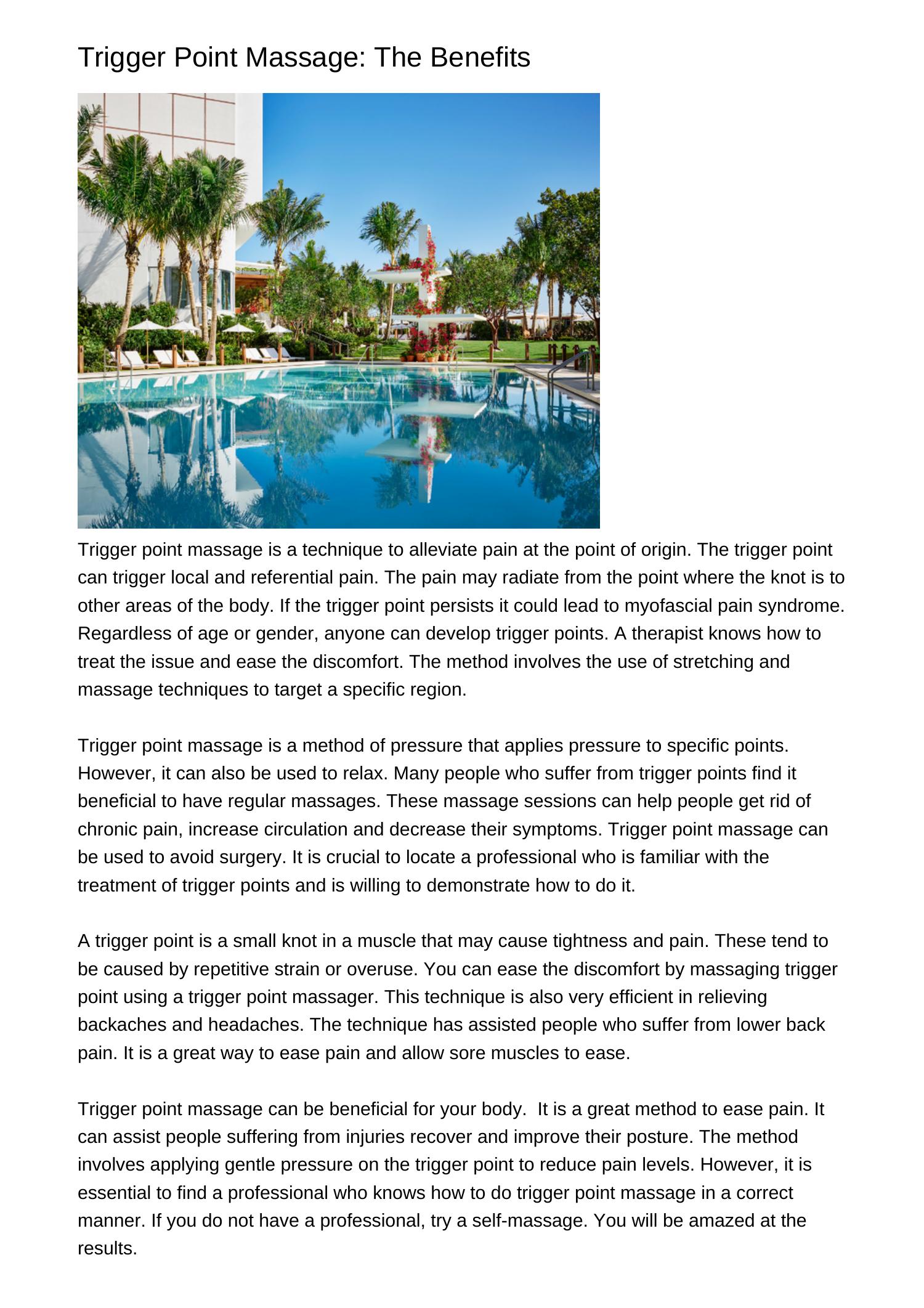 The Benefits of Trigger Point Massagesdafn.pdf.pdf | DocDroid