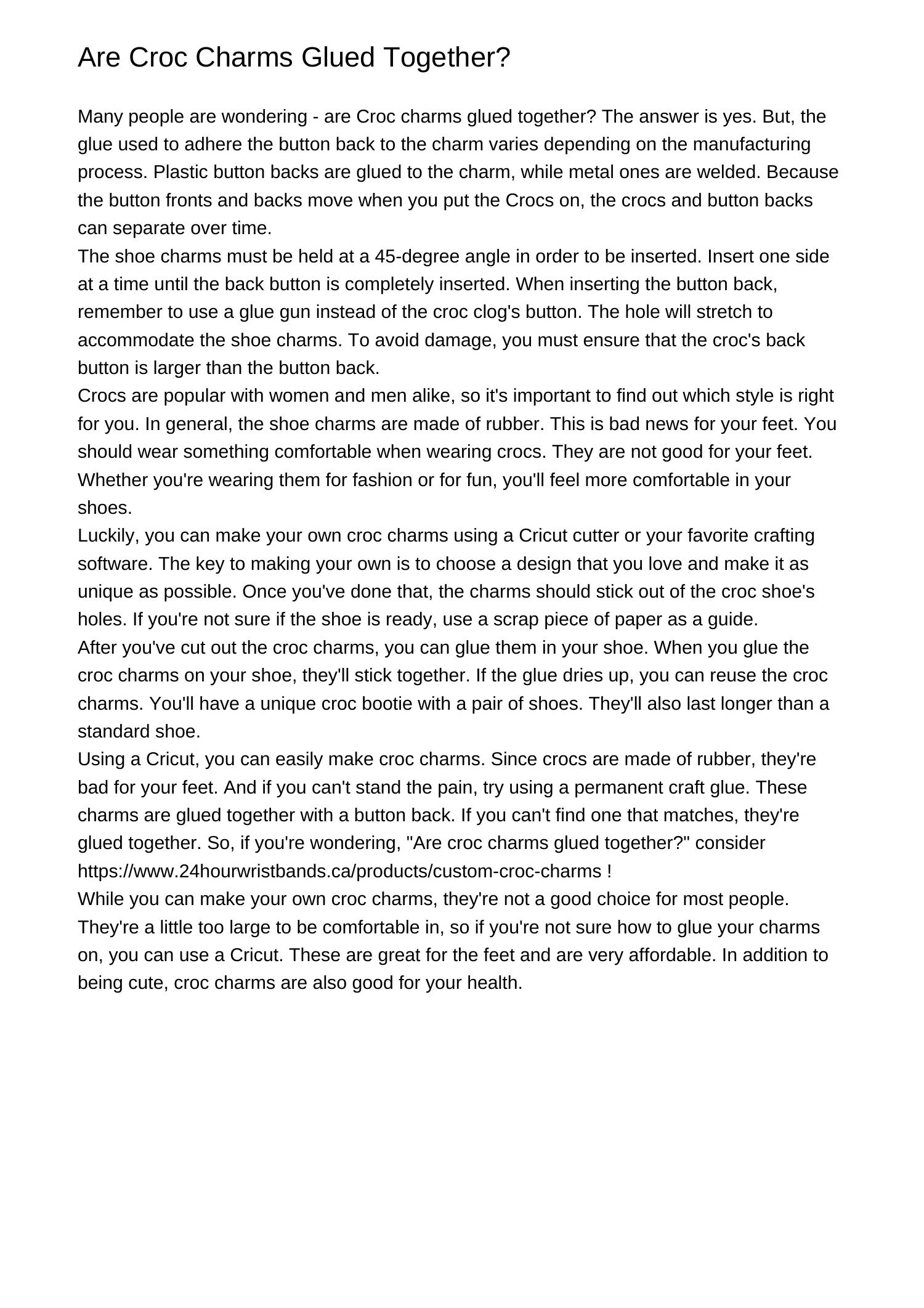 Are Croc Charms Glued Togetherlturu.pdf.pdf | DocDroid