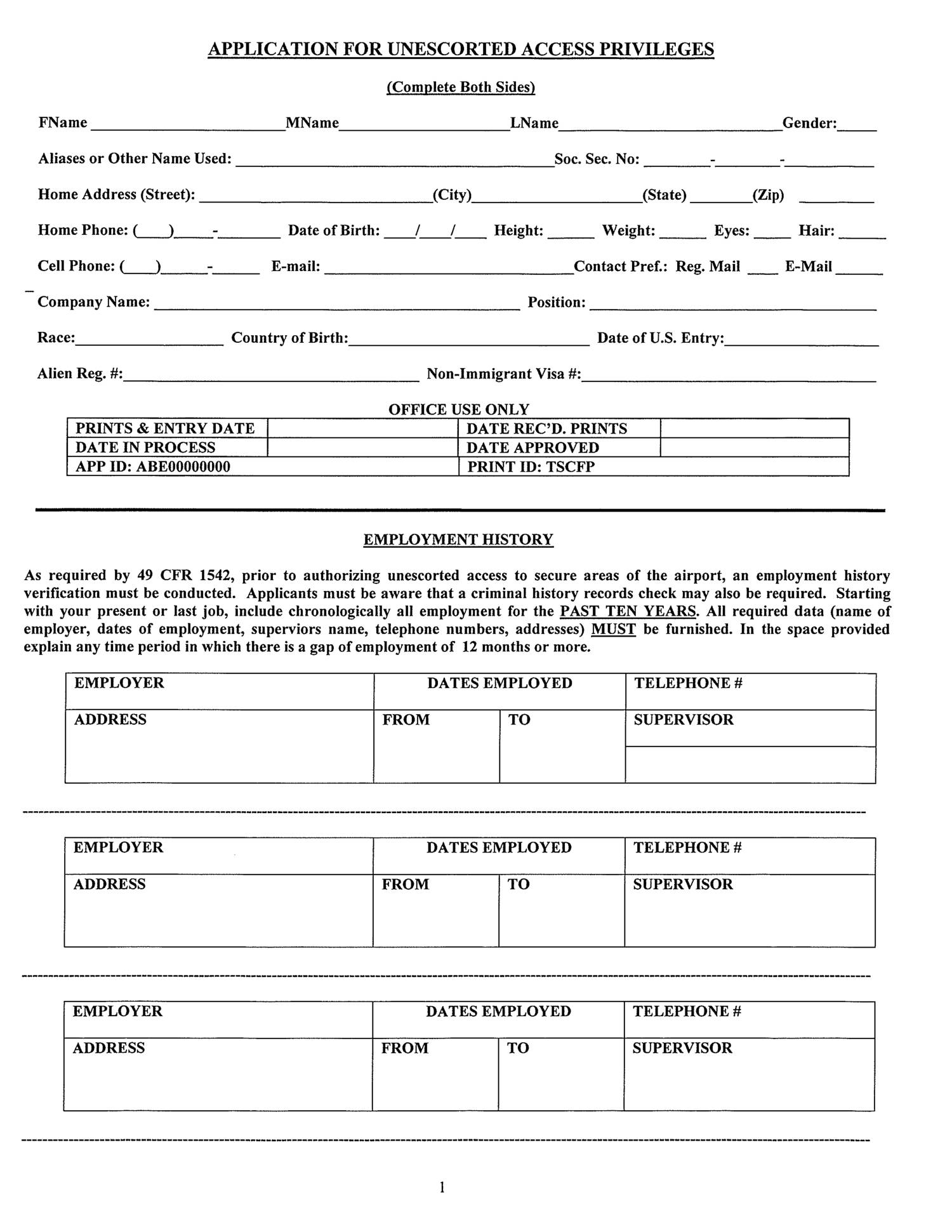 Application for Unescorted Access Privileges.pdf | DocDroid