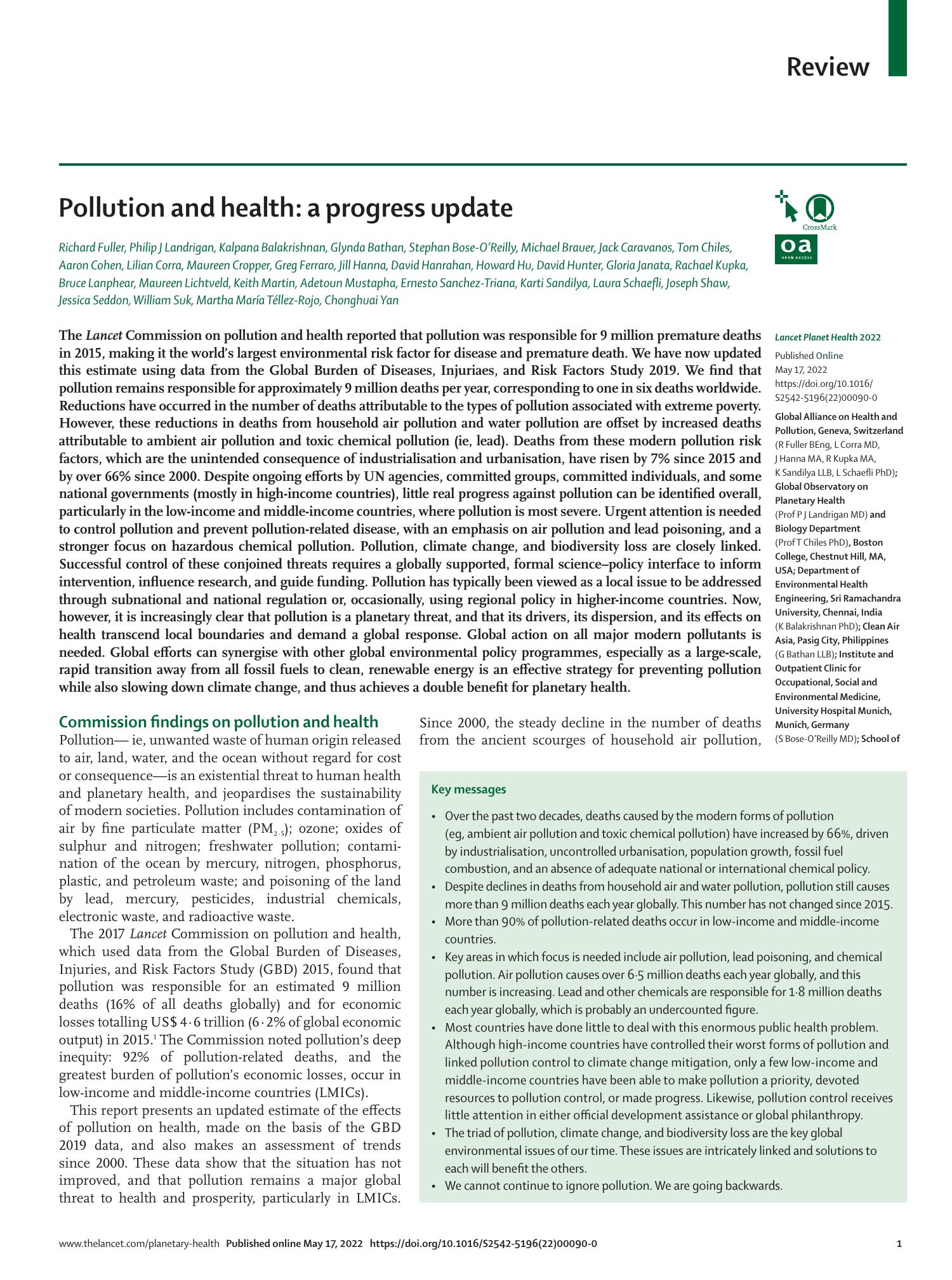 Pollution and health a progress update - Lancet Planet Health 2022.pdf | DocDroid