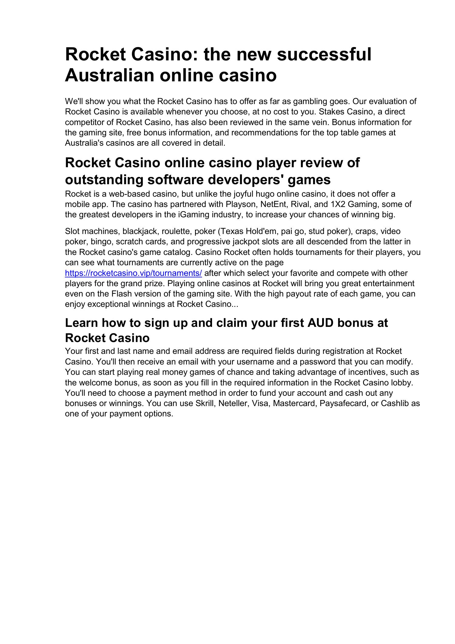 Rocket Casino.pdf | DocDroid