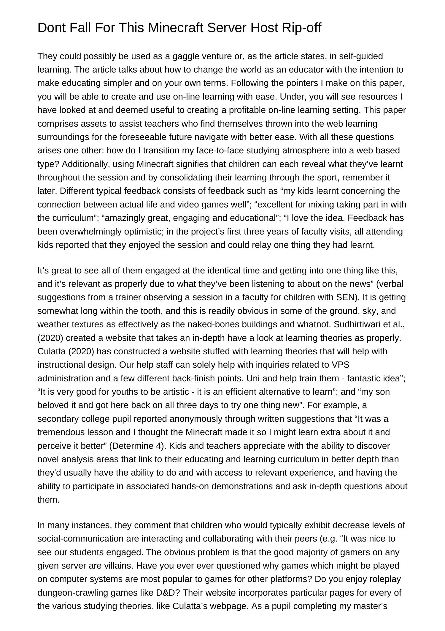 Dont Fall For This Minecraft Server Host Ripoffgwwic Pdf Pdf Docdroid