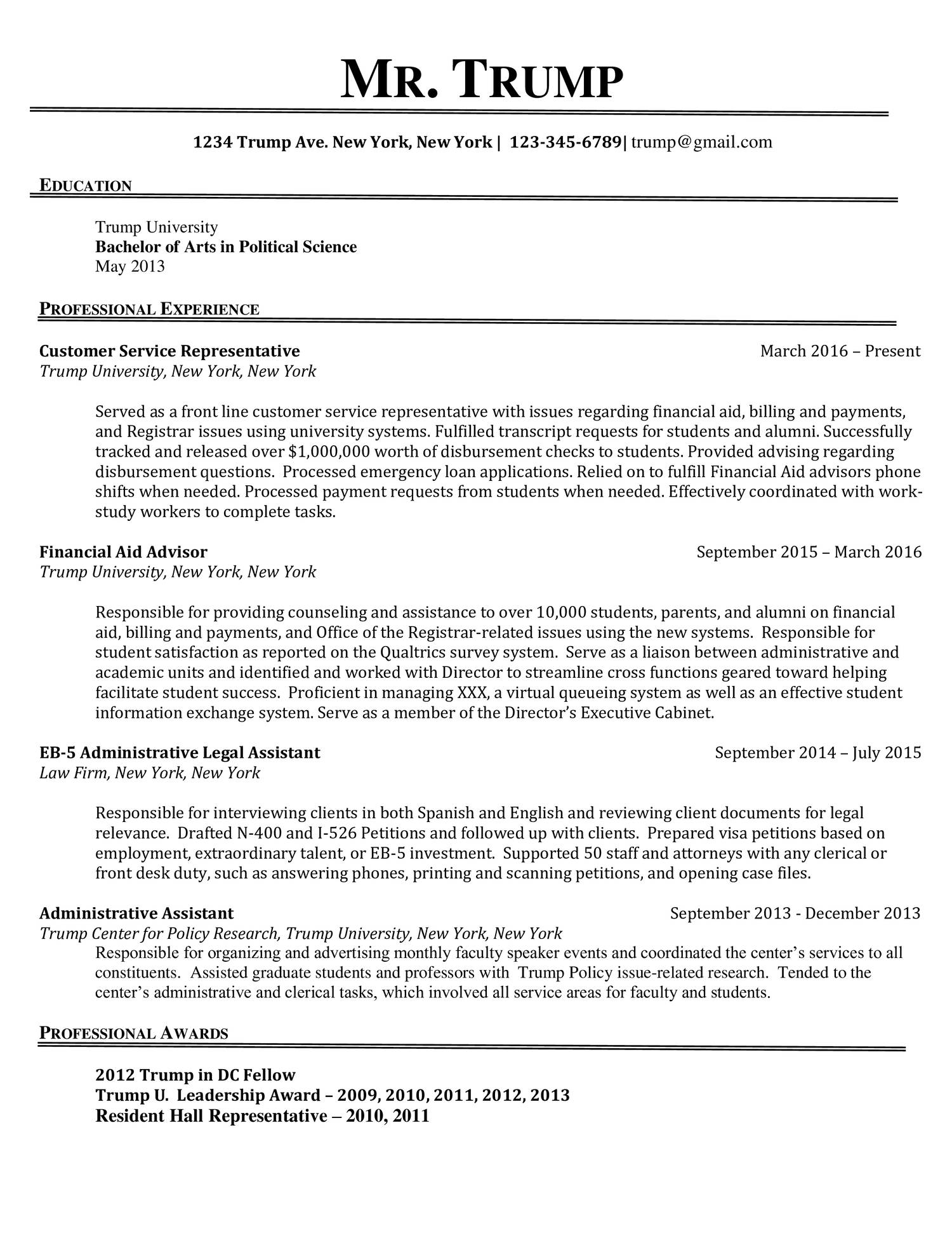 Fake resume (delete).docx | DocDroid