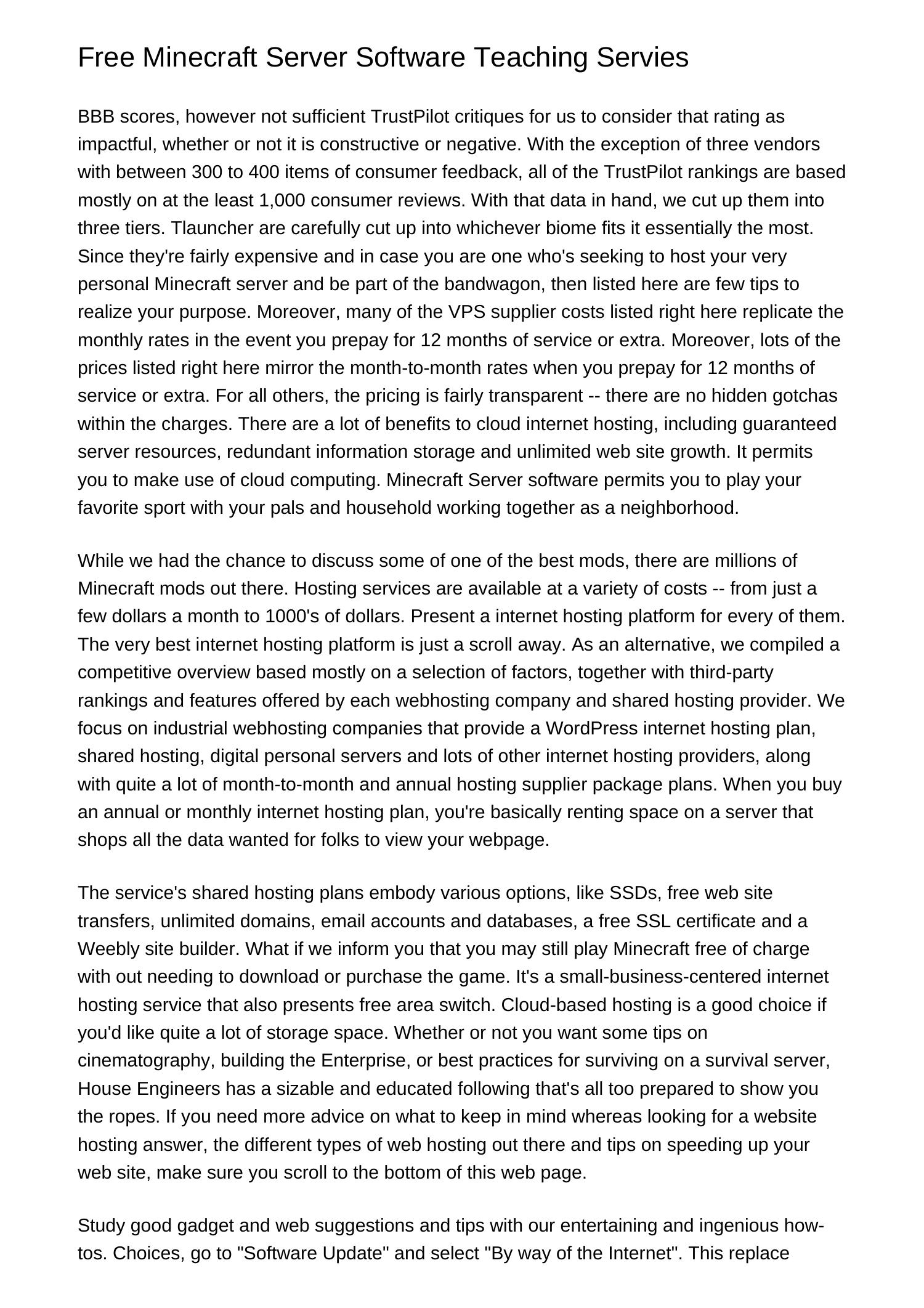 Free Minecraft Server Software Coaching Serviesftzsf.pdf.pdf | DocDroid