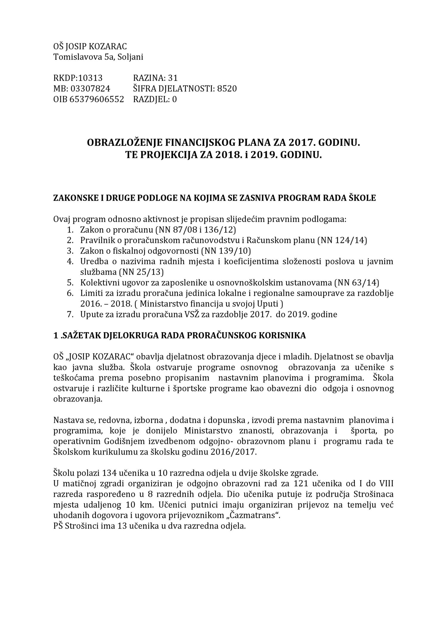 obrazloženje uz financijski plan 2017.doc | DocDroid