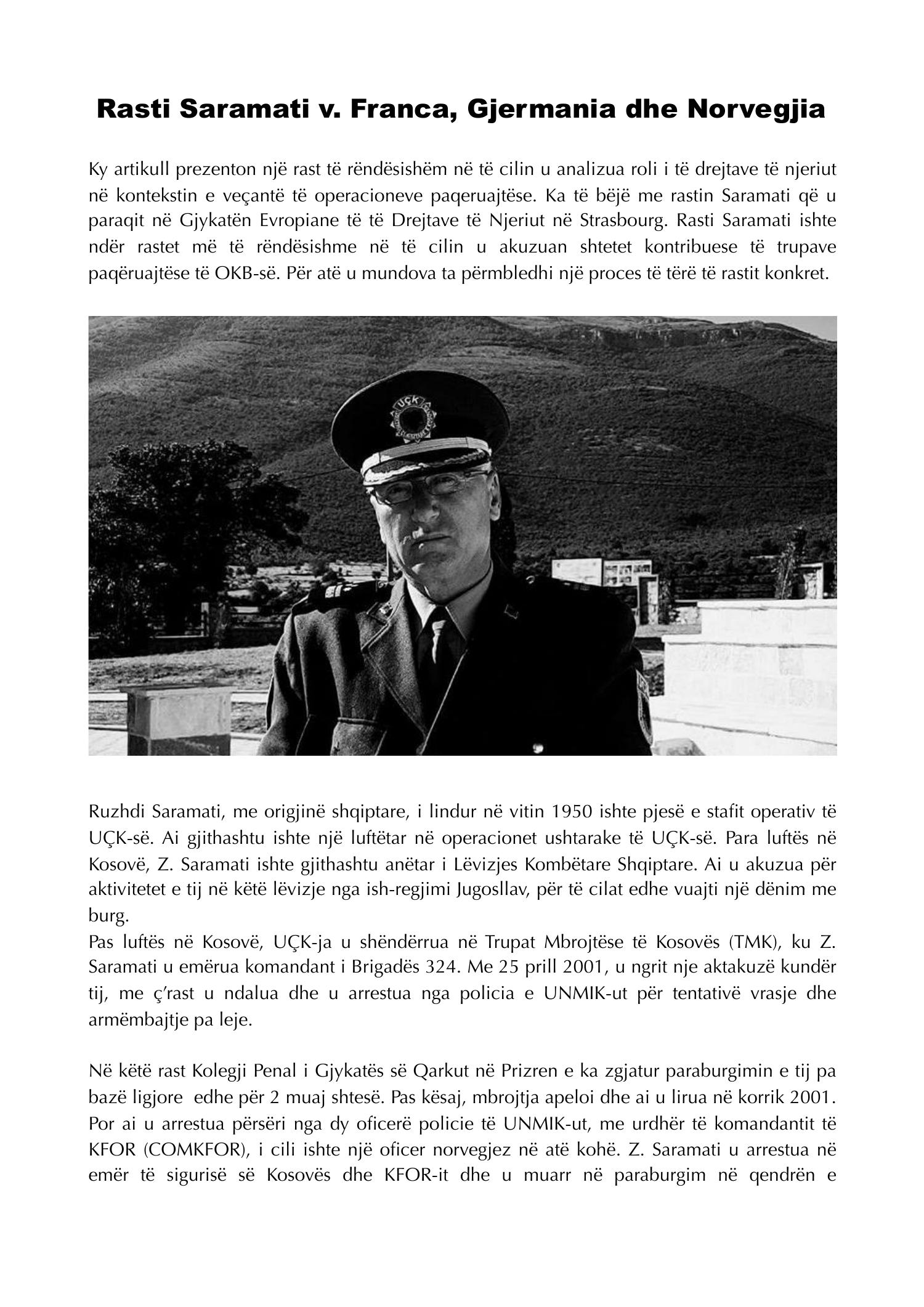 Rasti Saramati v. Franca, Gjermania dhe Norvegjia - shqip.pdf | DocDroid