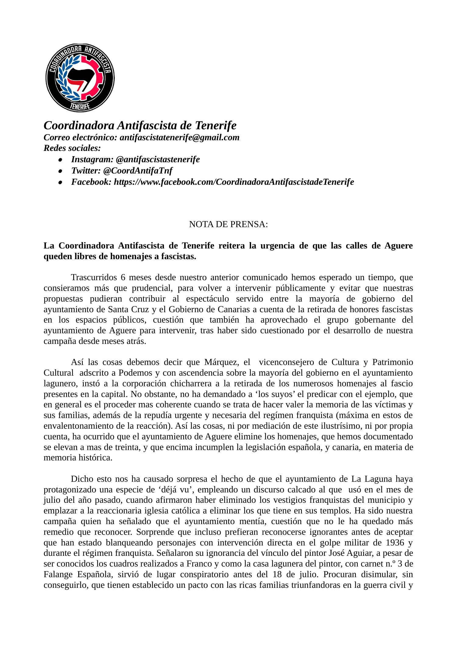Aguere - callejero facha - COMUNICADO 6.pdf | DocDroid
