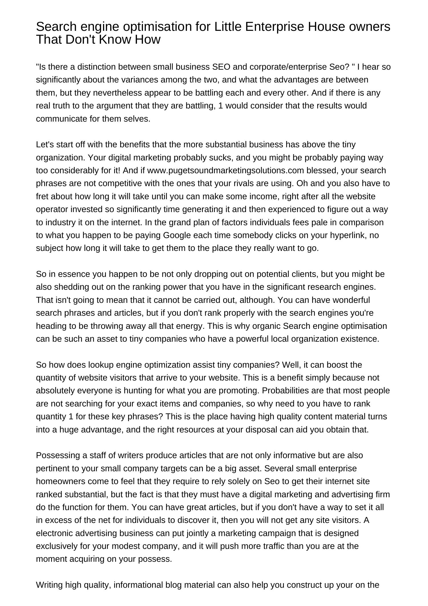 Search engine optimisation for Small Business House owners That Never Know Howqqver.pdf.pdf ...