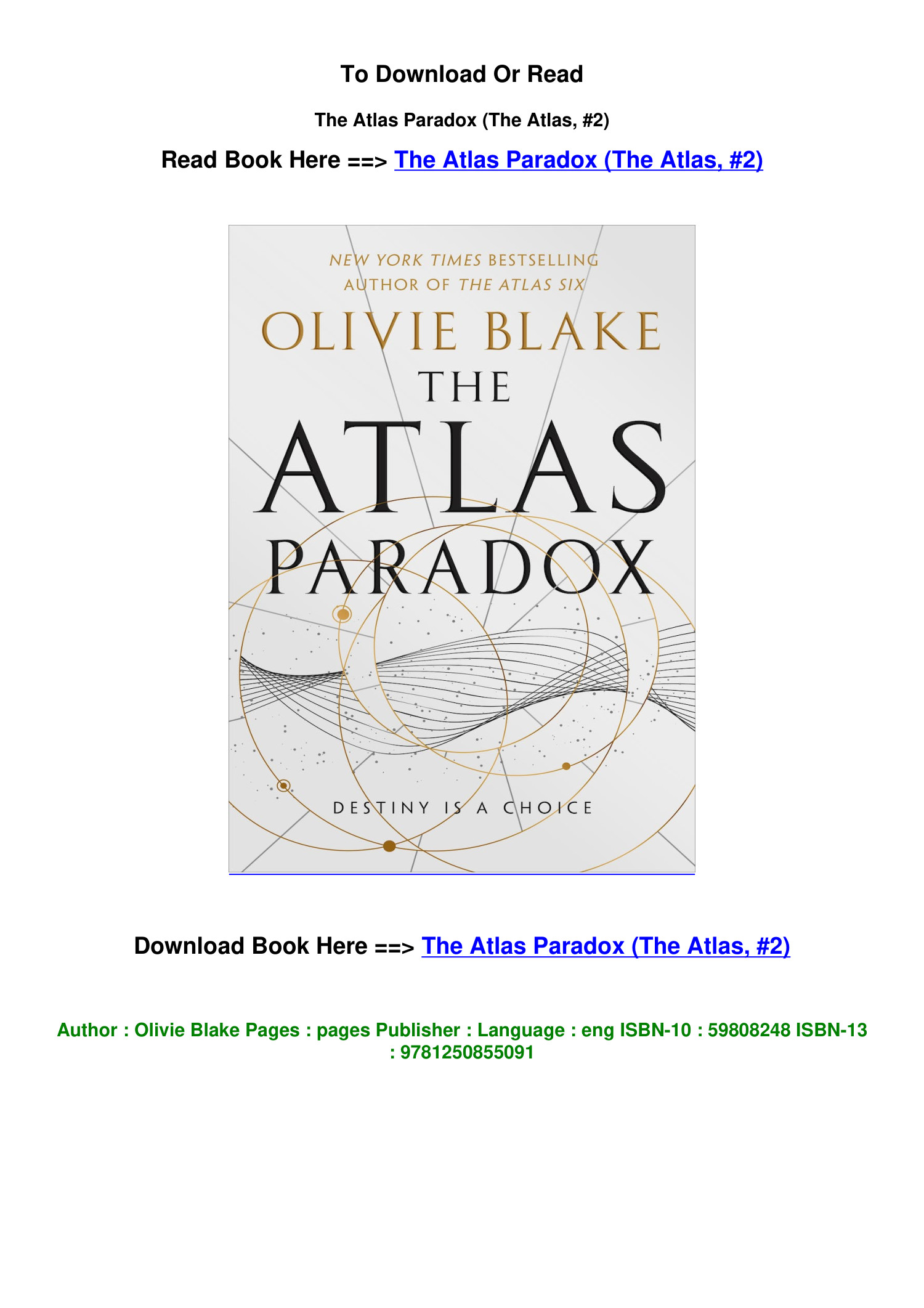 EPub Download The Atlas Paradox The Atlas 2 BY Olivie Blake.pdf | DocDroid