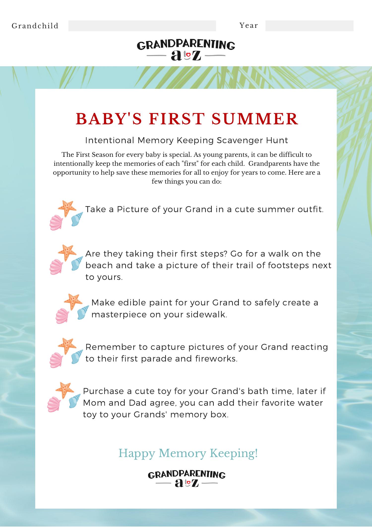 Baby's First Summer Memory Worksheet.pdf | DocDroid