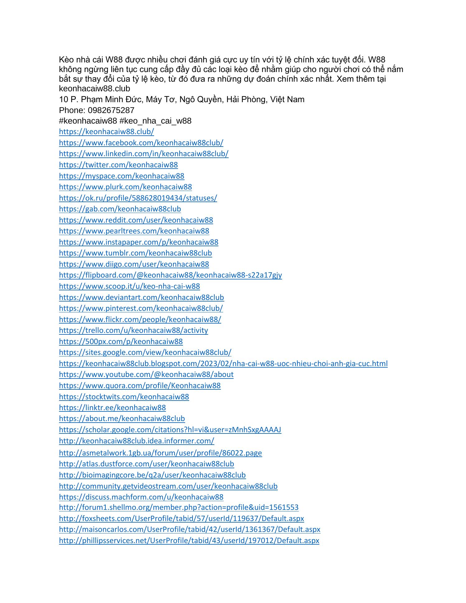 Kèo Nhà Cái W88.docx | DocDroid