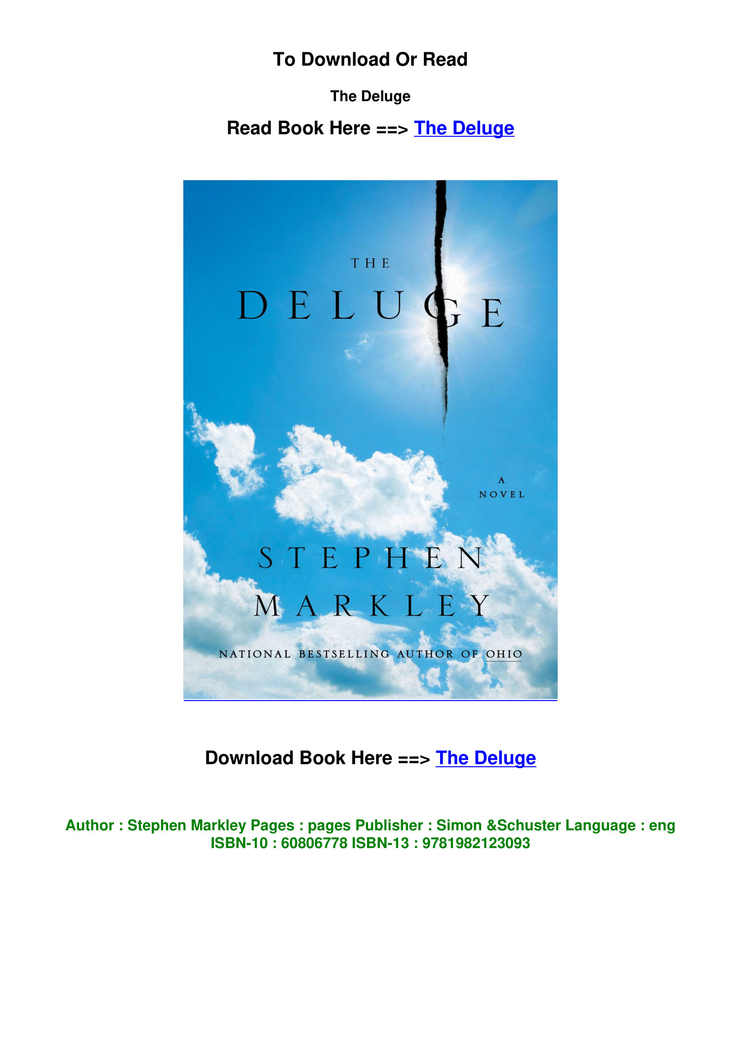 Pdf Download The Deluge by Stephen Markley.pdf | DocDroid